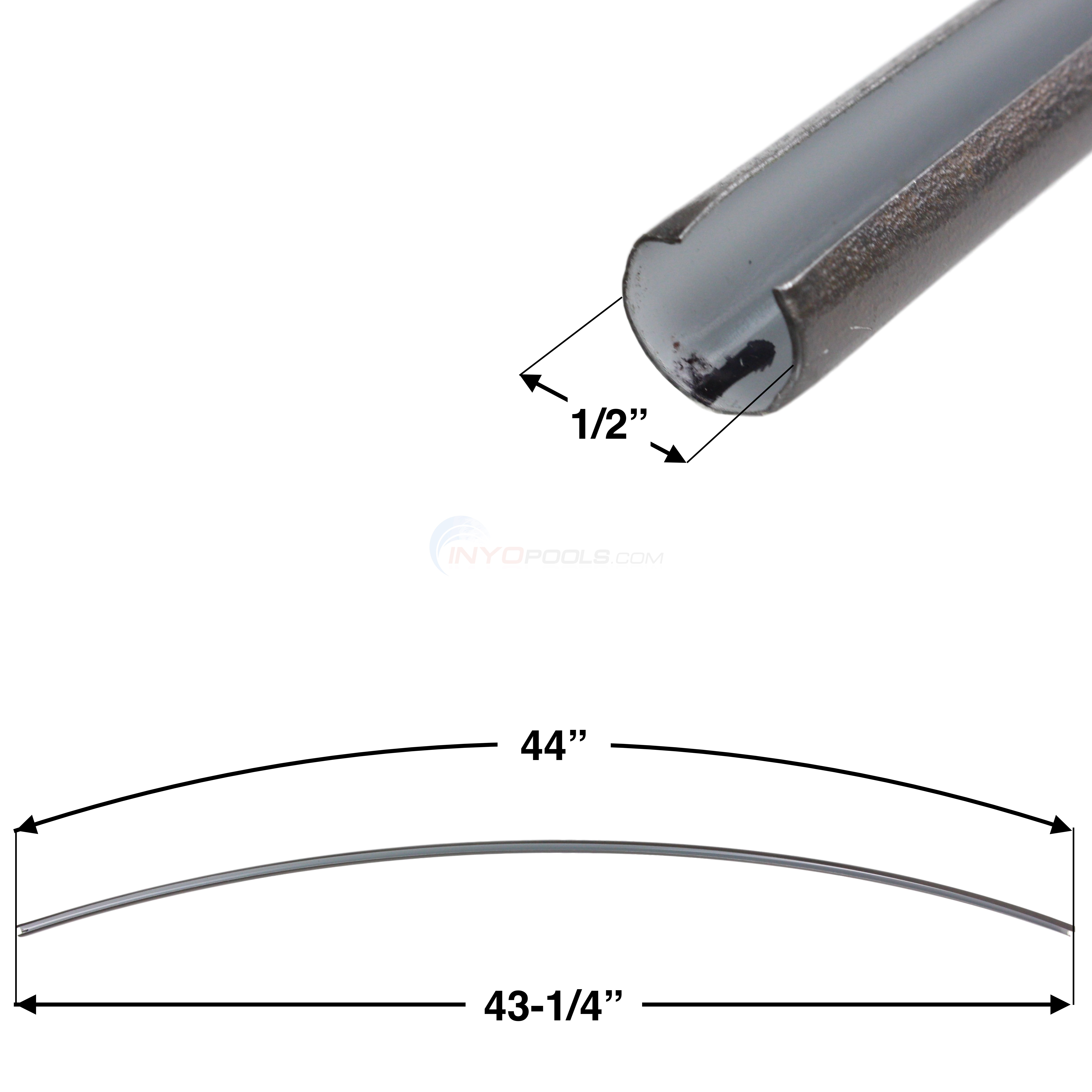 Wilbar Atlantic Bottom Rail Slotted Tube, Steel, 44-1/4", for J2000 ...