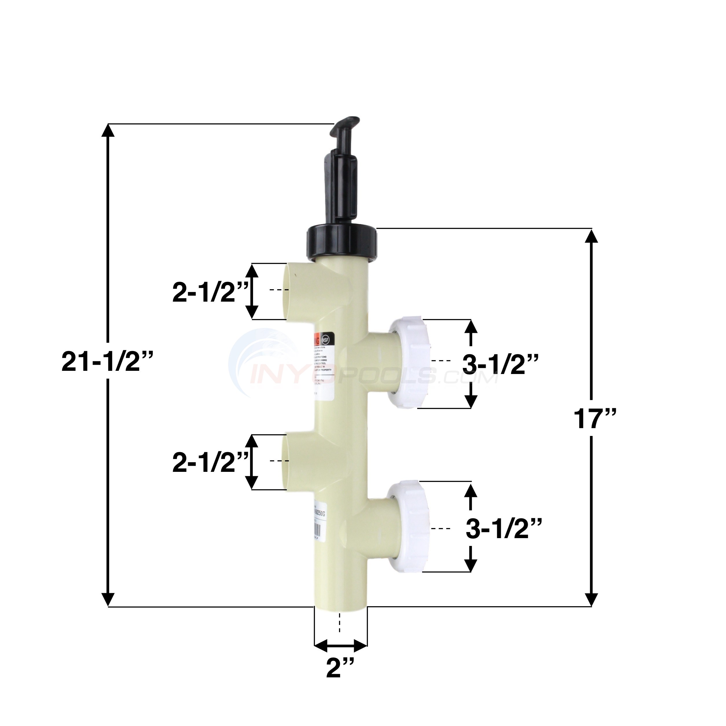 Pentair® 2" Slide Valve - 263064 For Pentair® DE and Sand Filters ...