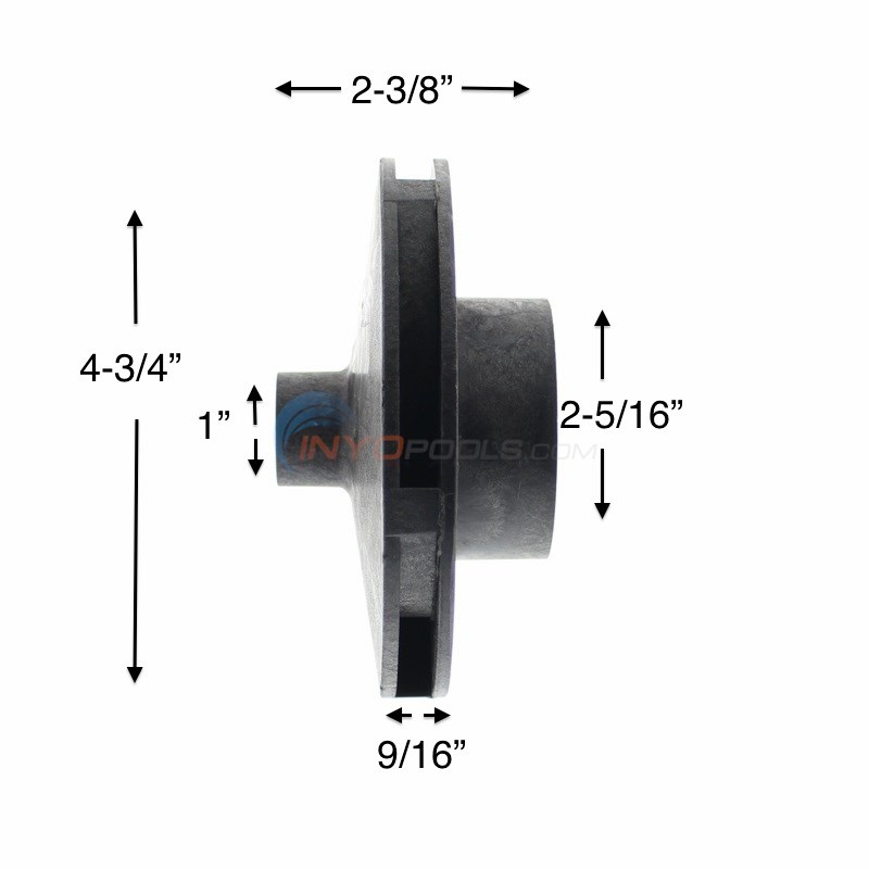 Pentair Pac Fab Impeller, 1.5HP Full, 2HP Uprate, 355086 - INYOPools.com