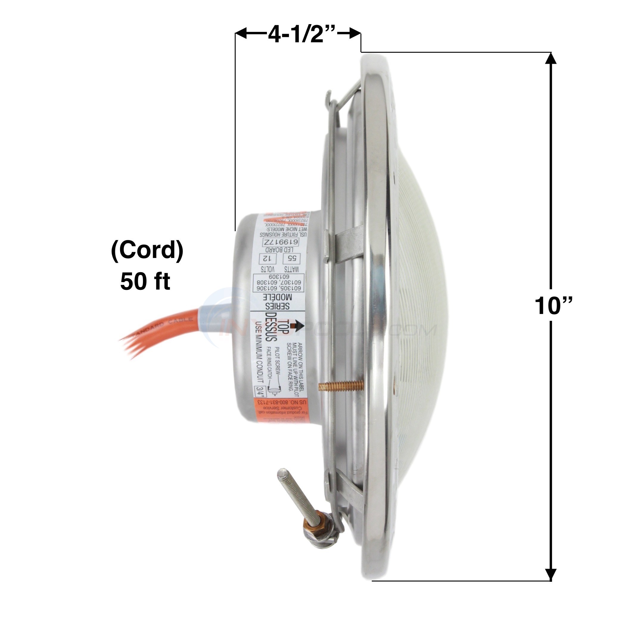 Pentair INTELLIBRITE 5g POOL LED WHITE 300W 12V 50' - 601106 ...