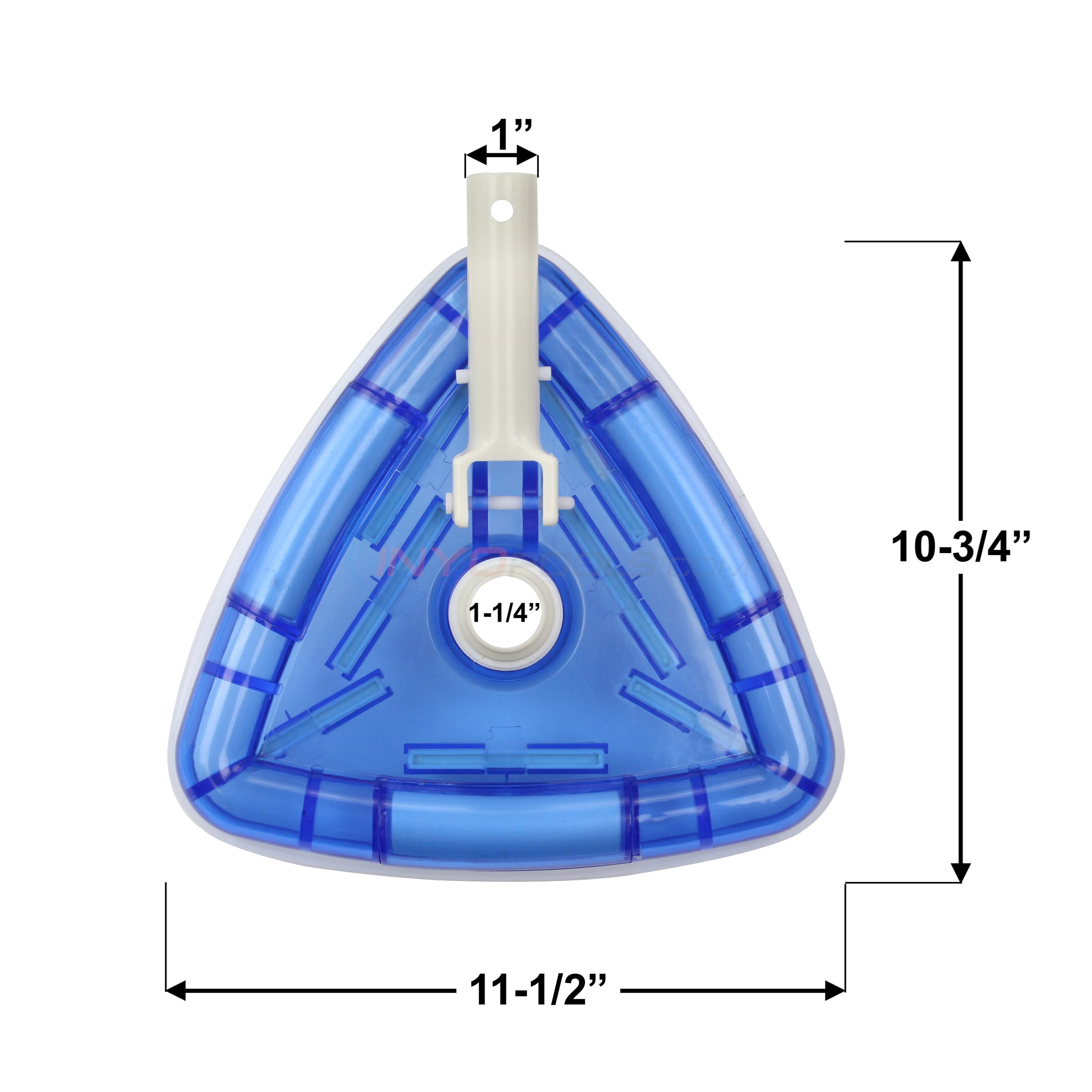 Pureline Clear Triangular Vac Head-Deluxe - NA310 - INYOPools.com