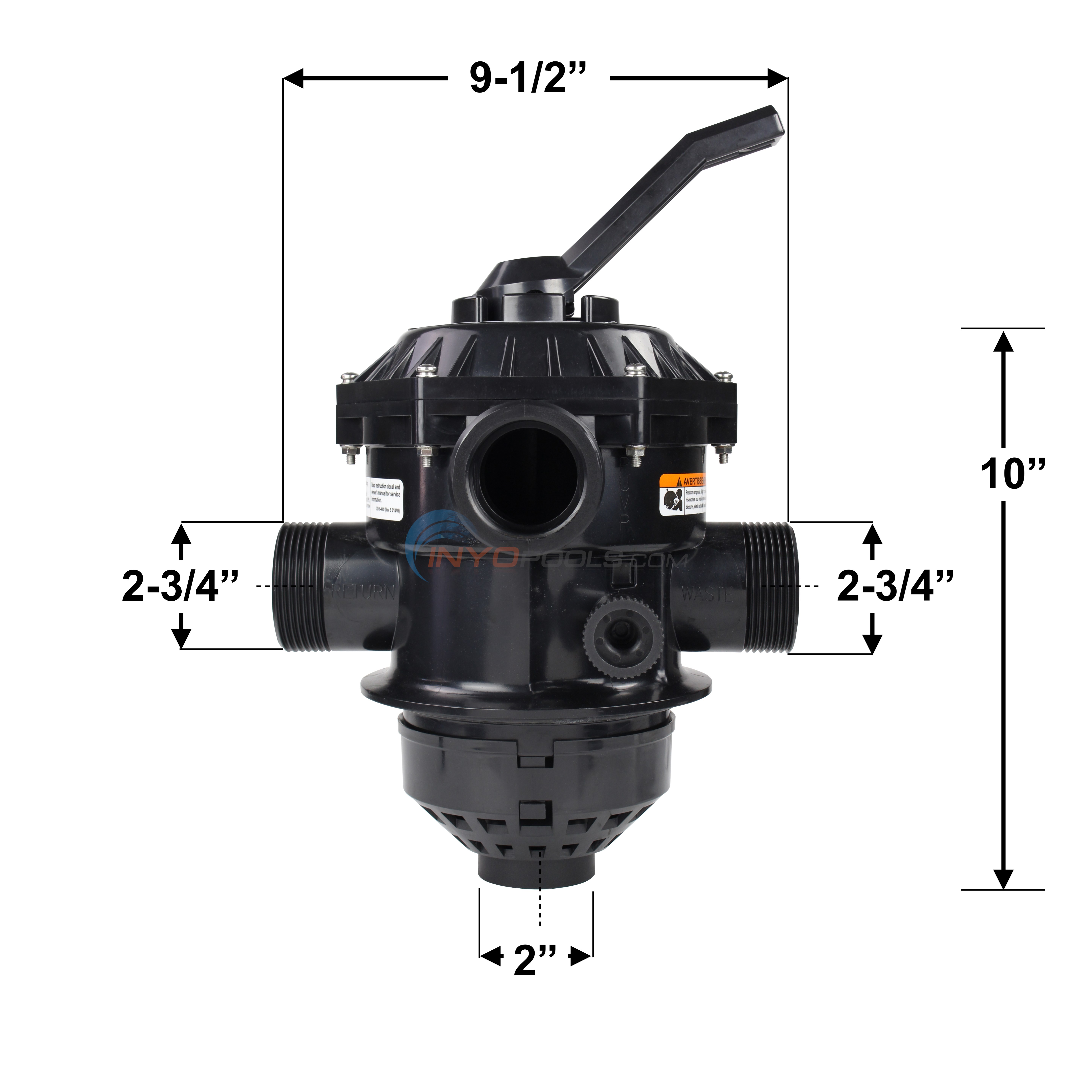 262506 (261130) Top Mount Valve for Select Pentair Sand Filters, Clamp ...