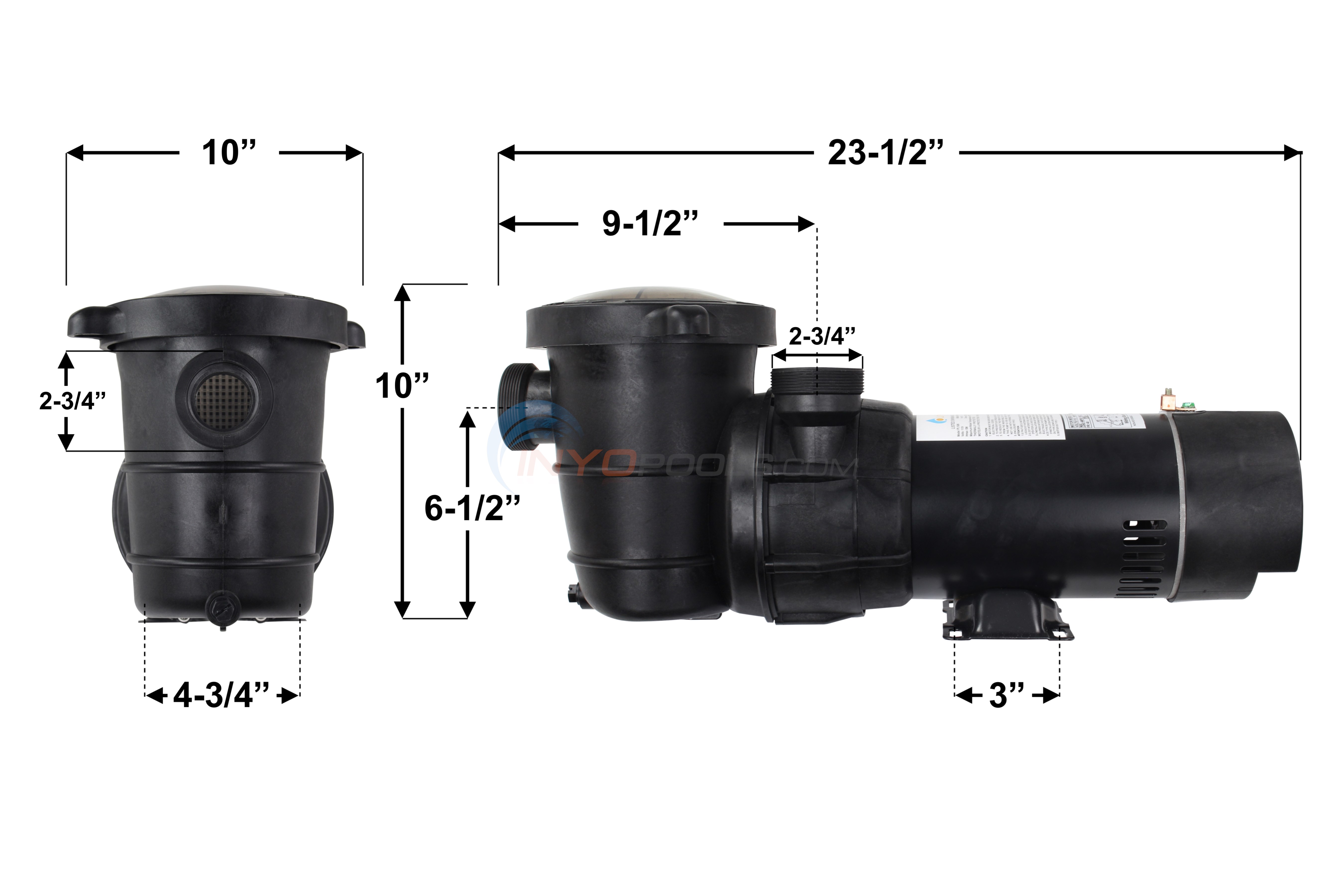 Pureline 1 HP Pure Pro XL Pump, Above Ground Pool, Dual Speed, 115 Volt ...