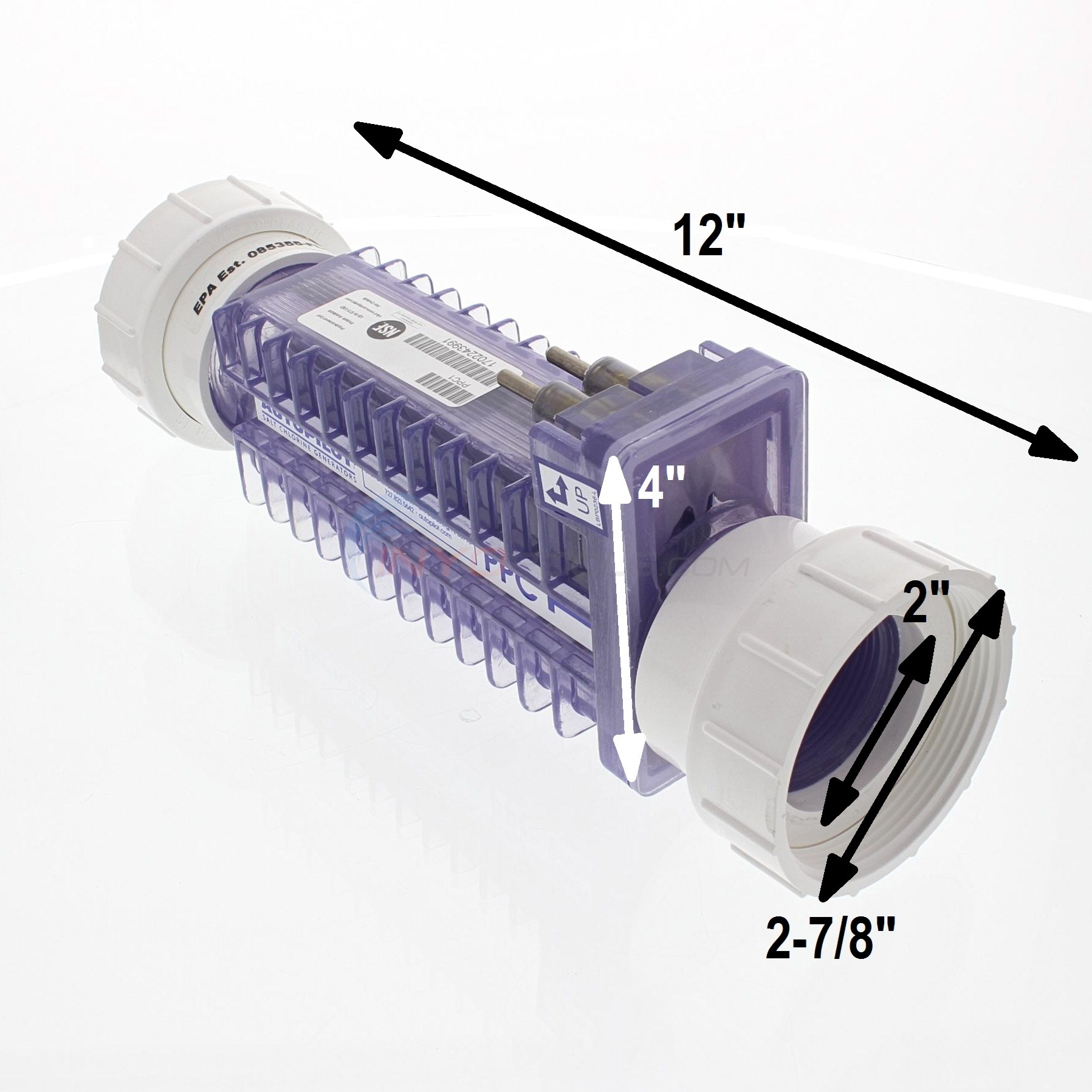 Pool Pilot Nano Replacement Cell with Female Unions - PPC1 - INYOPools.com