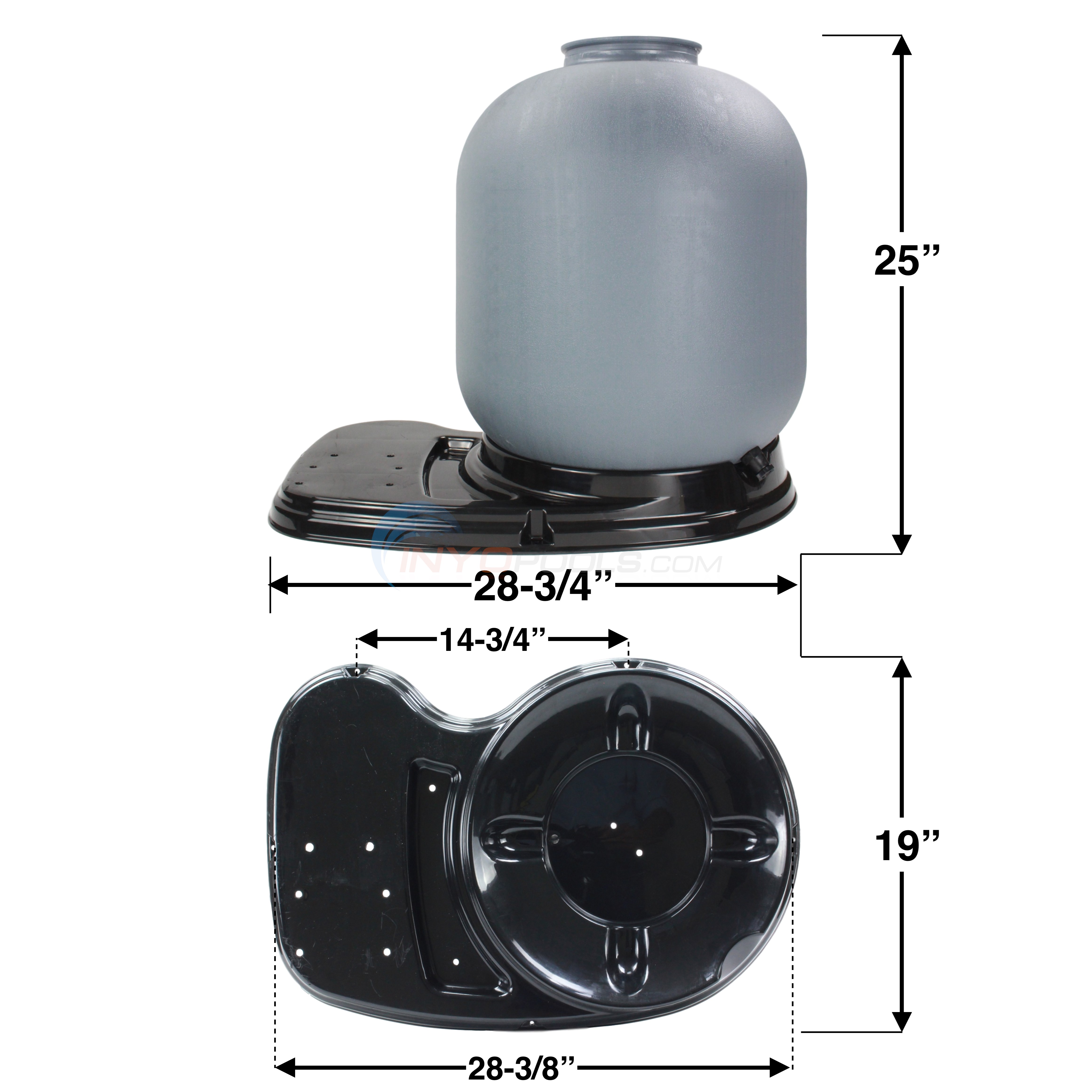 Pureline 19" Above Ground Pool Sand Filter System w/ 1 HP Pump ...