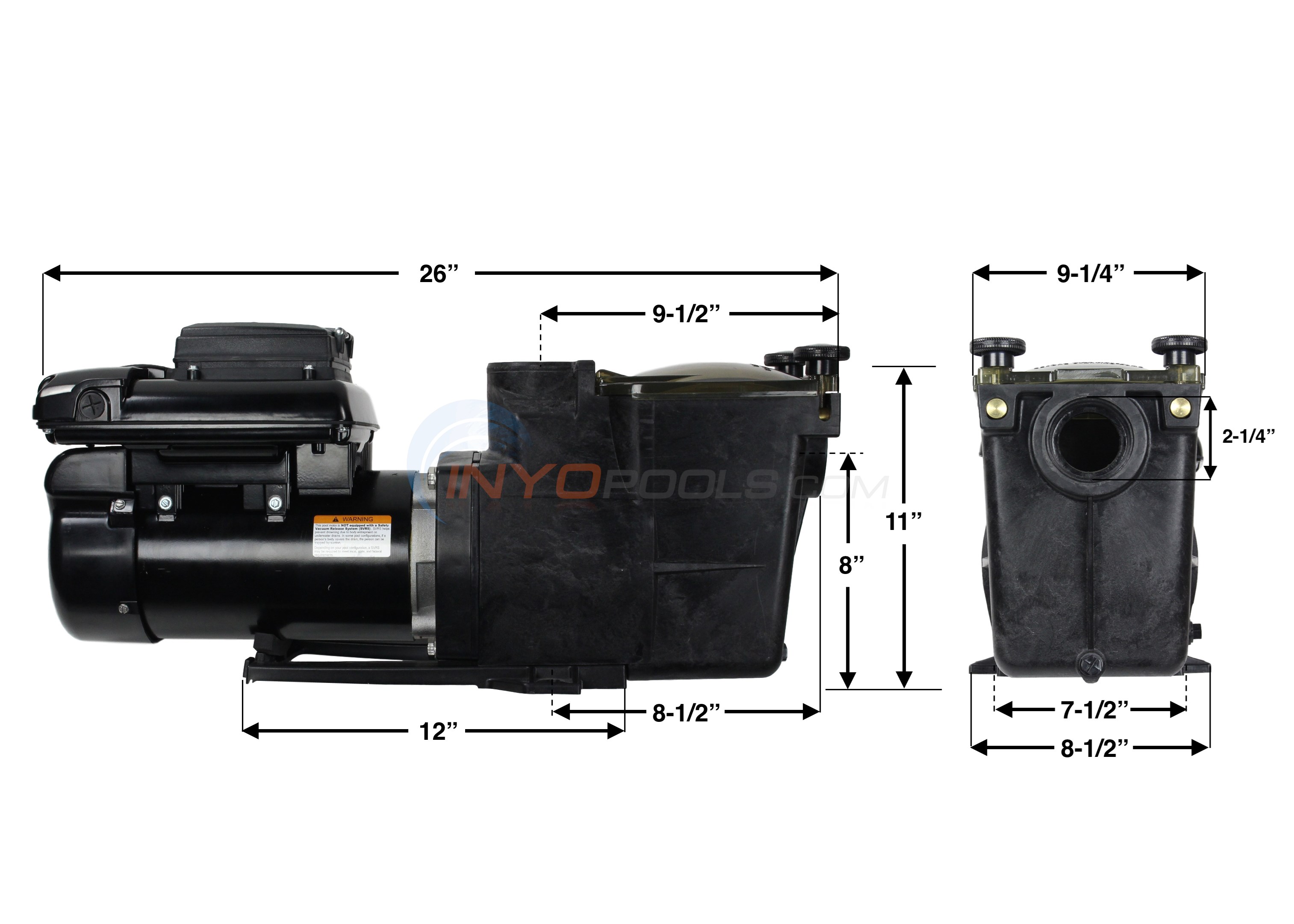 Pureline Prime 2.7 HP Variable Speed Pool Pump W/ Smart Phone Control ...