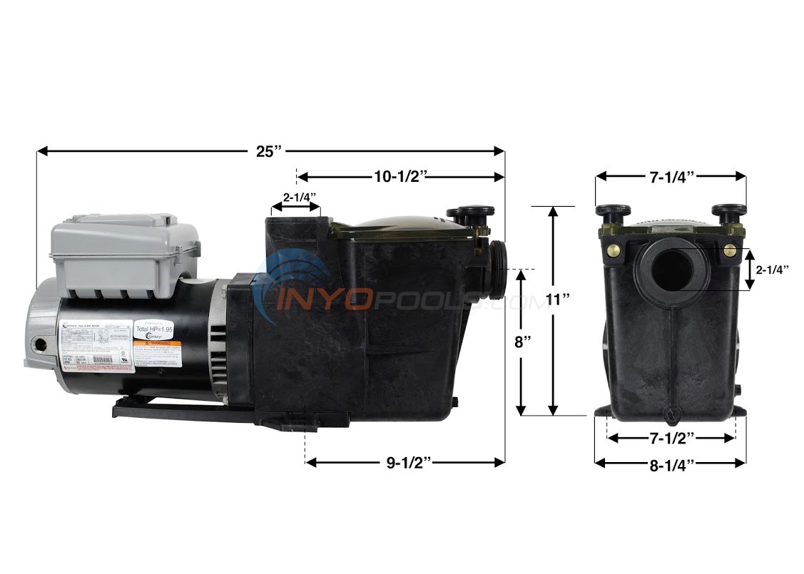 Pureline Prime Digital Dual Speed Pool Pump 1.95 HP - PL2608 ...