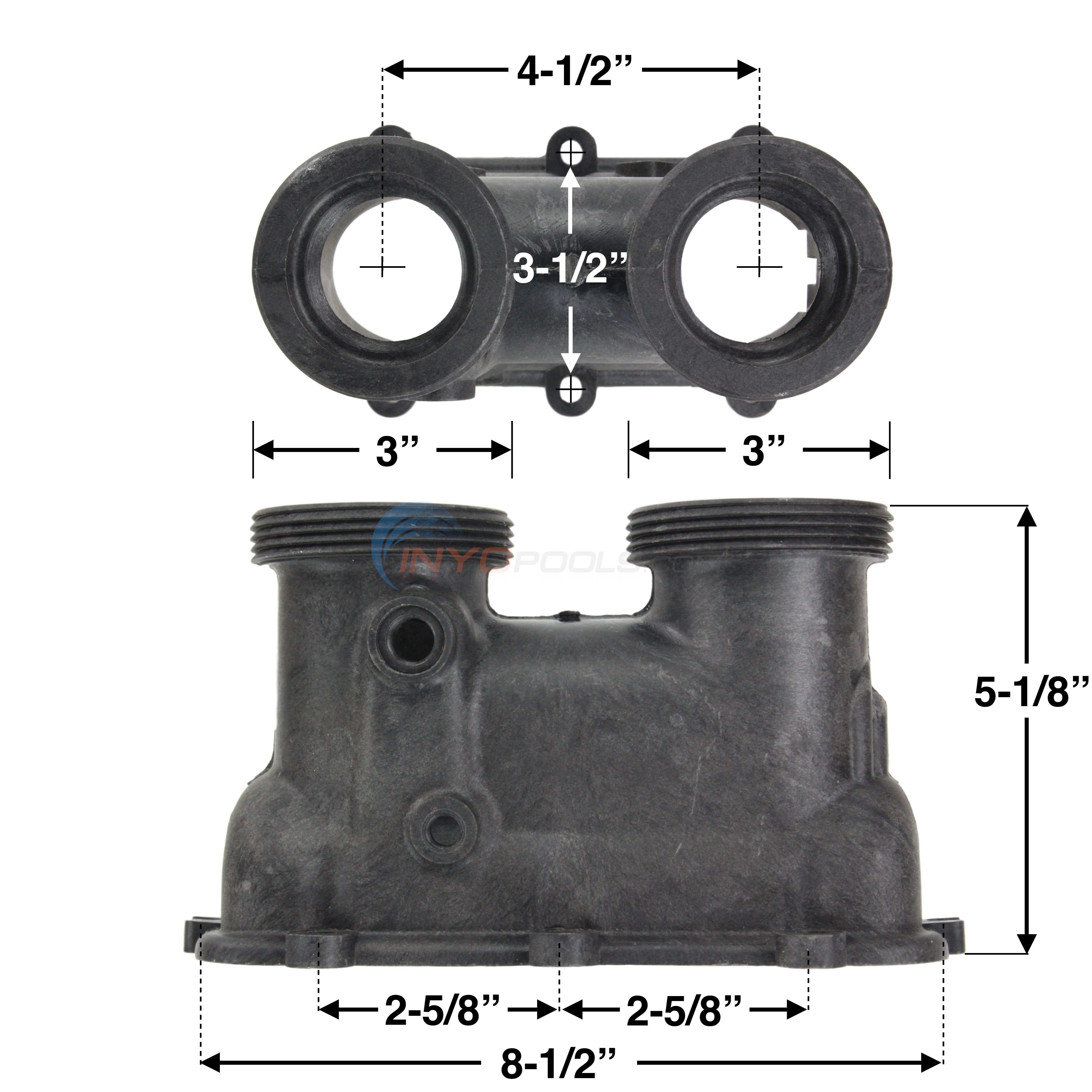 Raypak Inlet Outlet Header, 130 - 011595F - INYOPools.com