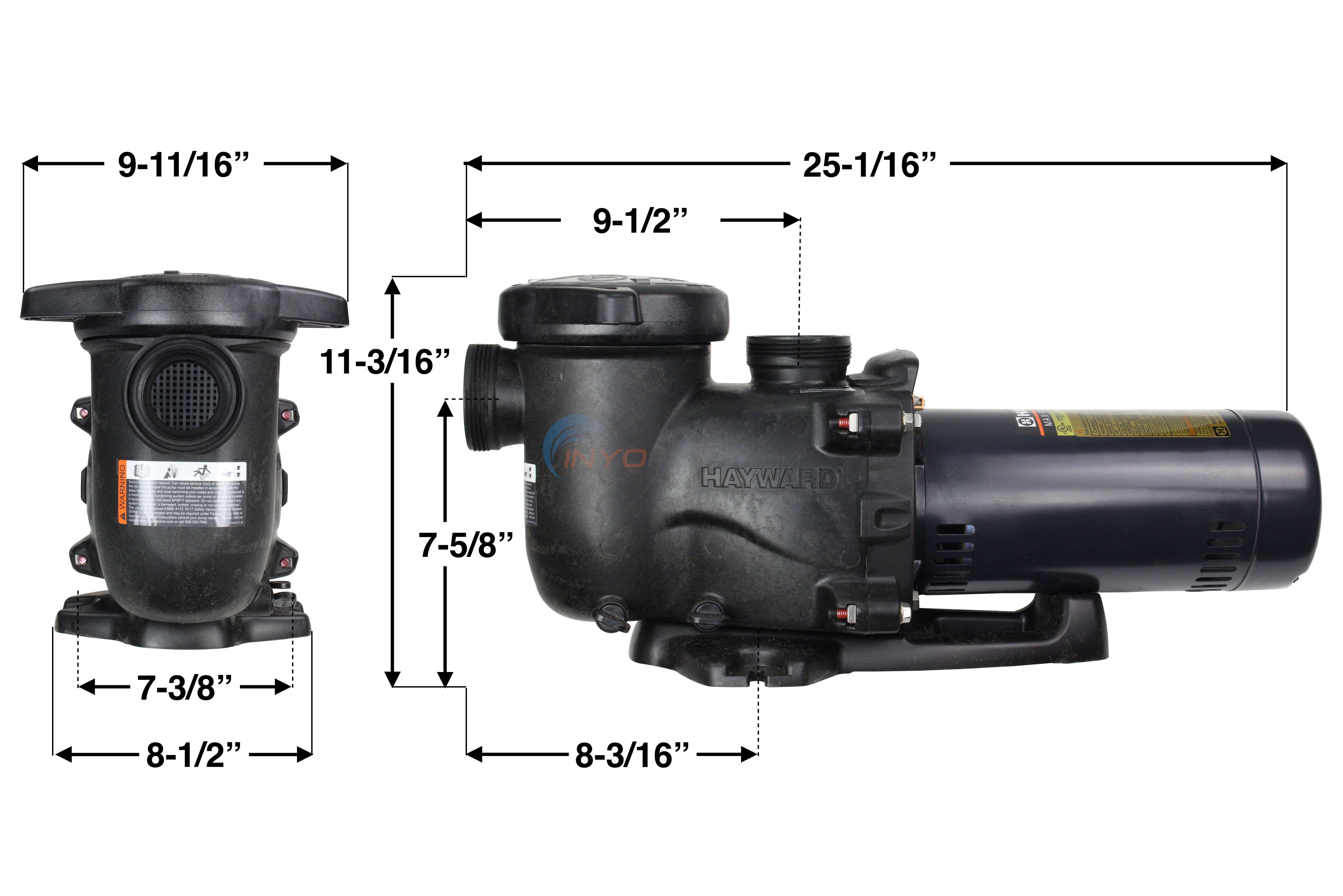 Hayward Max-Flo XL 1 1/2 HP Pump 115/208-230V - W3SP2310X15 - INYOPools.com