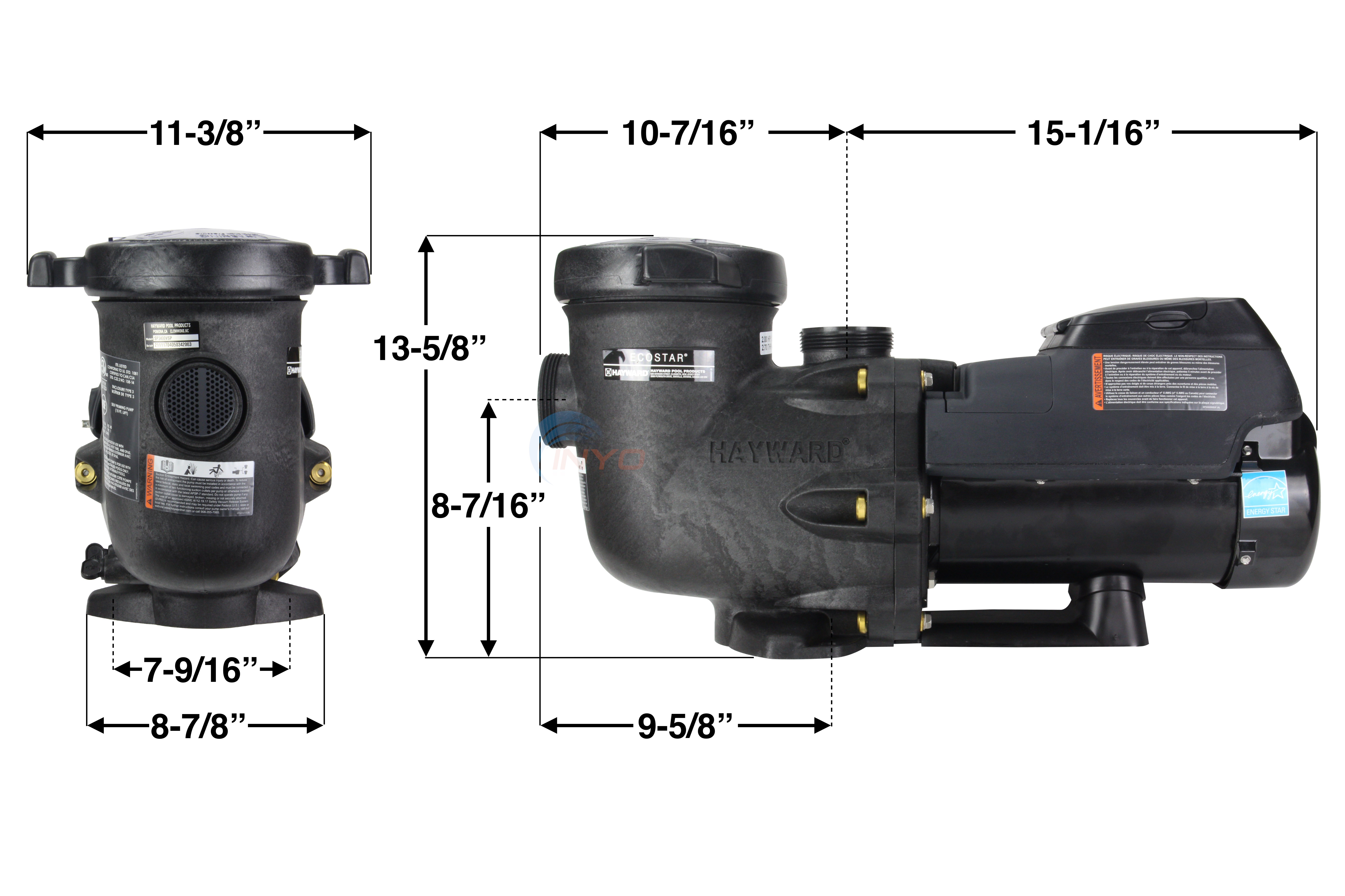 Hayward EcoStar Variable Speed Pump - SP3400VSP - INYOPools.com