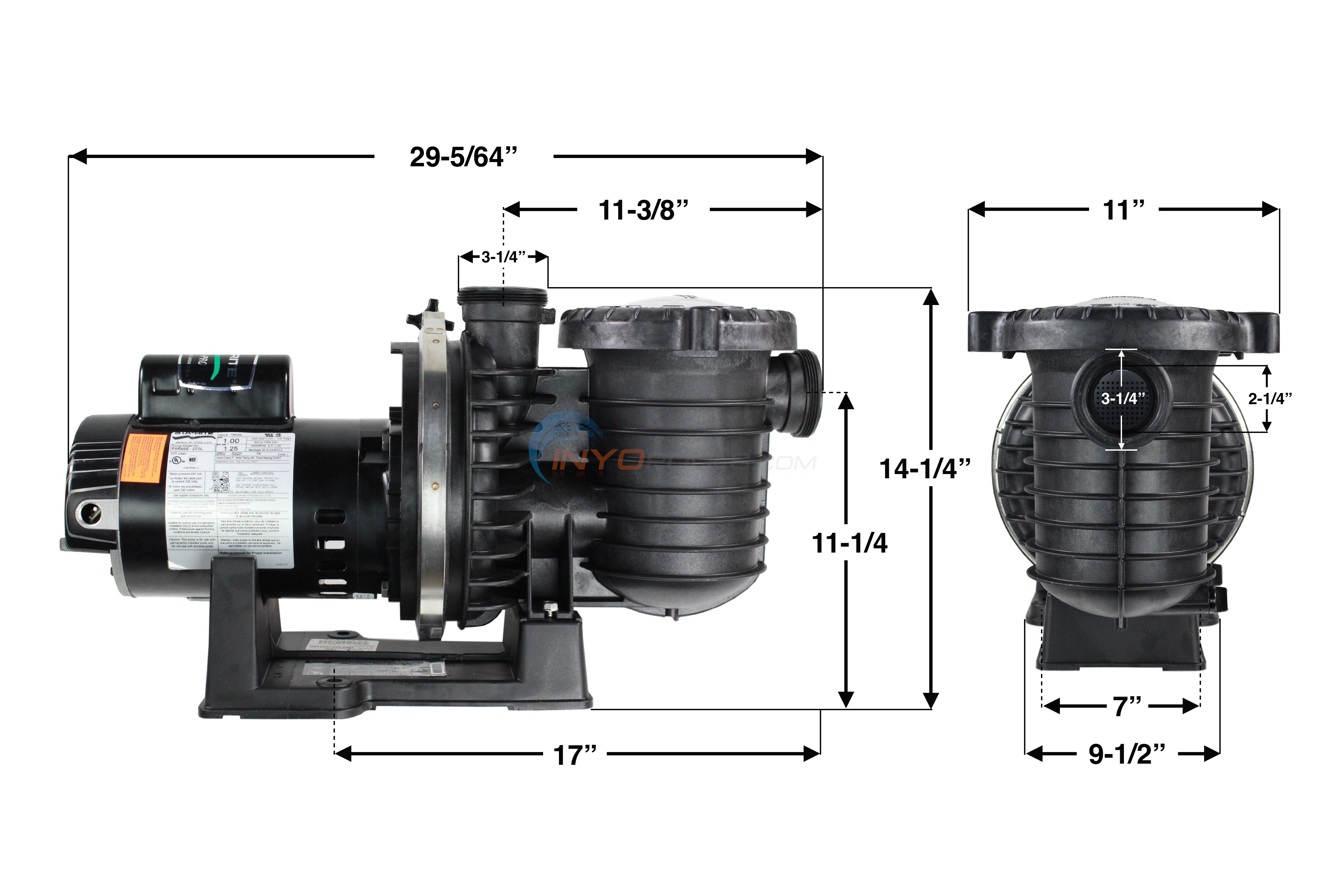 Sta-Rite Max-E-Pro 3 HP Full Rate EE - P6E6H209L - INYOPools.com