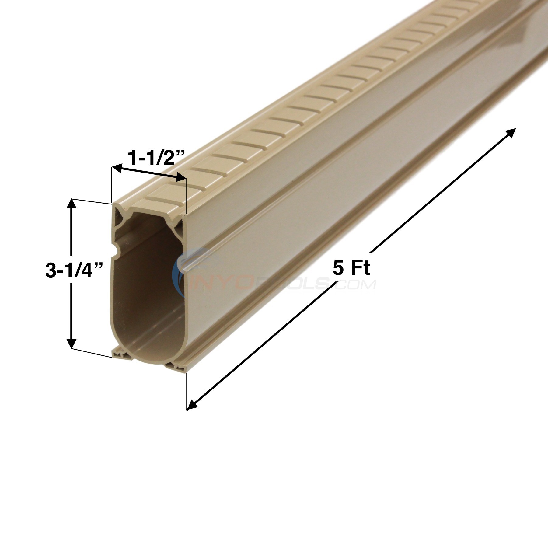 Channel Drain Tan Case or 8 - 10 Ft. Sections (80 Feet) - INYOPools.com