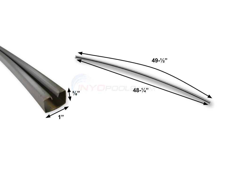 Wilbar Bottom Rail Aluminum 49" (8 Pack) 15' Round - INYOPools.com