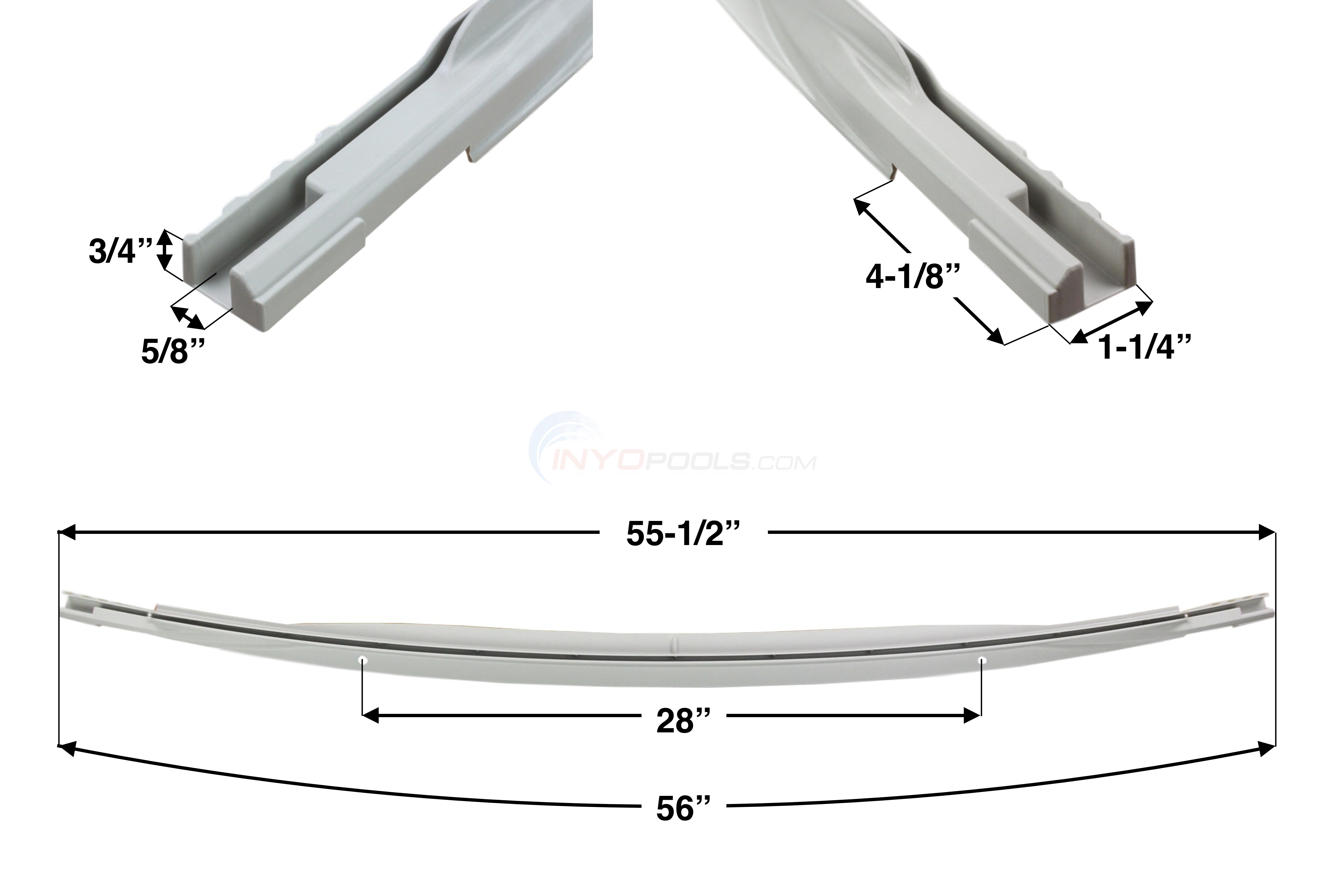 Wilbar Trendium Bottom Rail, Resin, 56", For 18', 21', and 24' Round ...