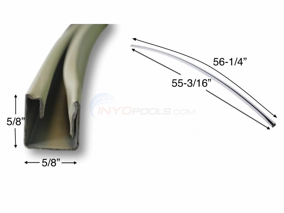 Wilbar Bottom Rail, 56-1/4", Steel, Single, For 15' Round Atlantis ...