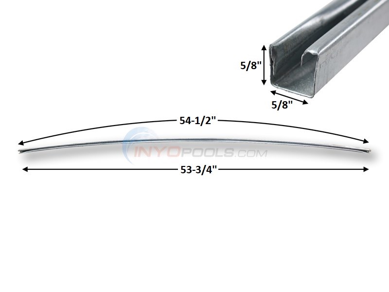 Wilbar Bottom Rail, Steel, 54 1/2", Single, for 21' Round Above Ground ...