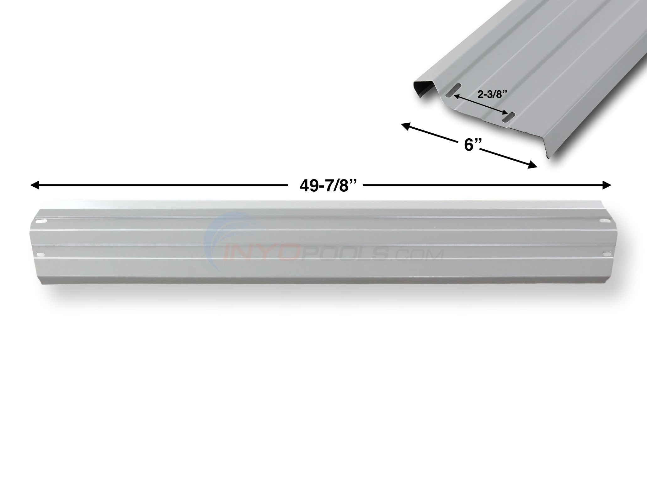 Wilbar Reprieve Top Rail, 6" x 49-7/8", Steel, 28' Round, Single ...