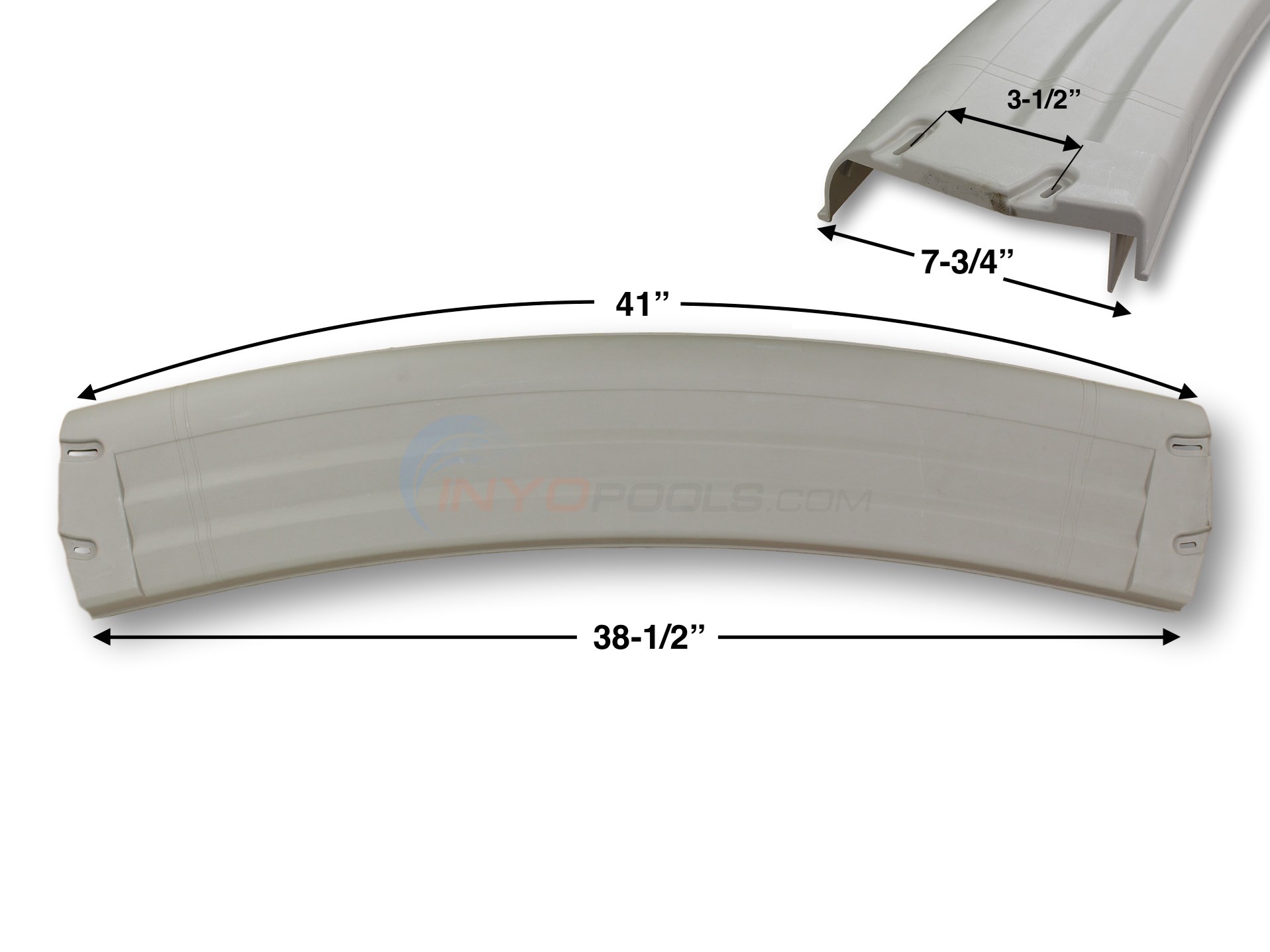 Top Rail 8" Curved Side Morada Pools (4 PACK) 12' Round - INYOPools.com