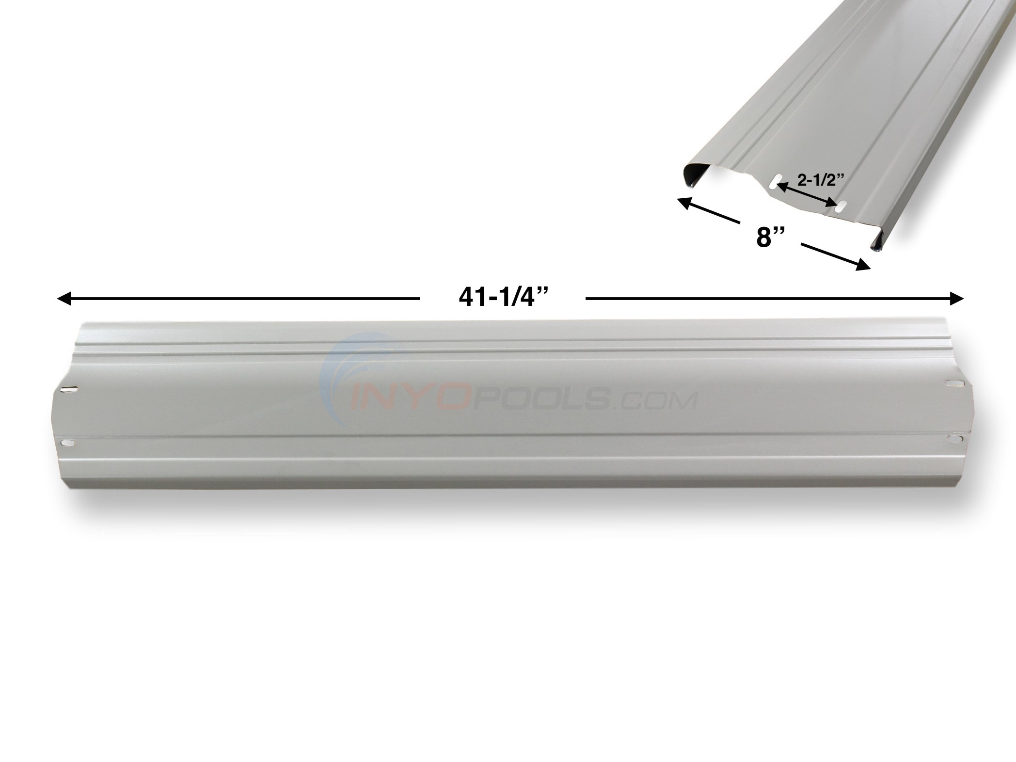 Wilbar Opera Top Rail 8", Straight Side, Steel, Single - 21635 ...