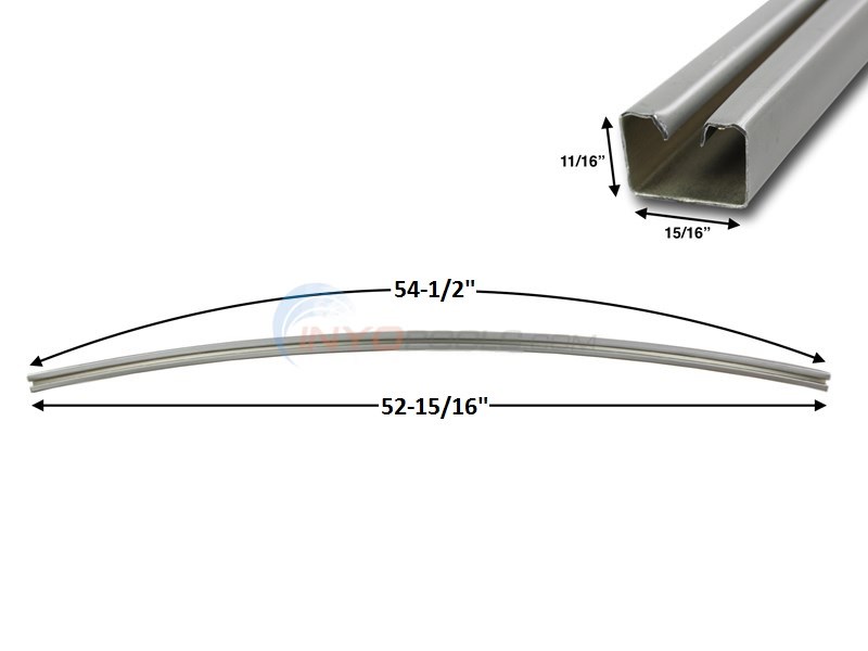 Wilbar Bottom Rail Aluminum 54-1/2" (Single) 15' Round - INYOPools.com