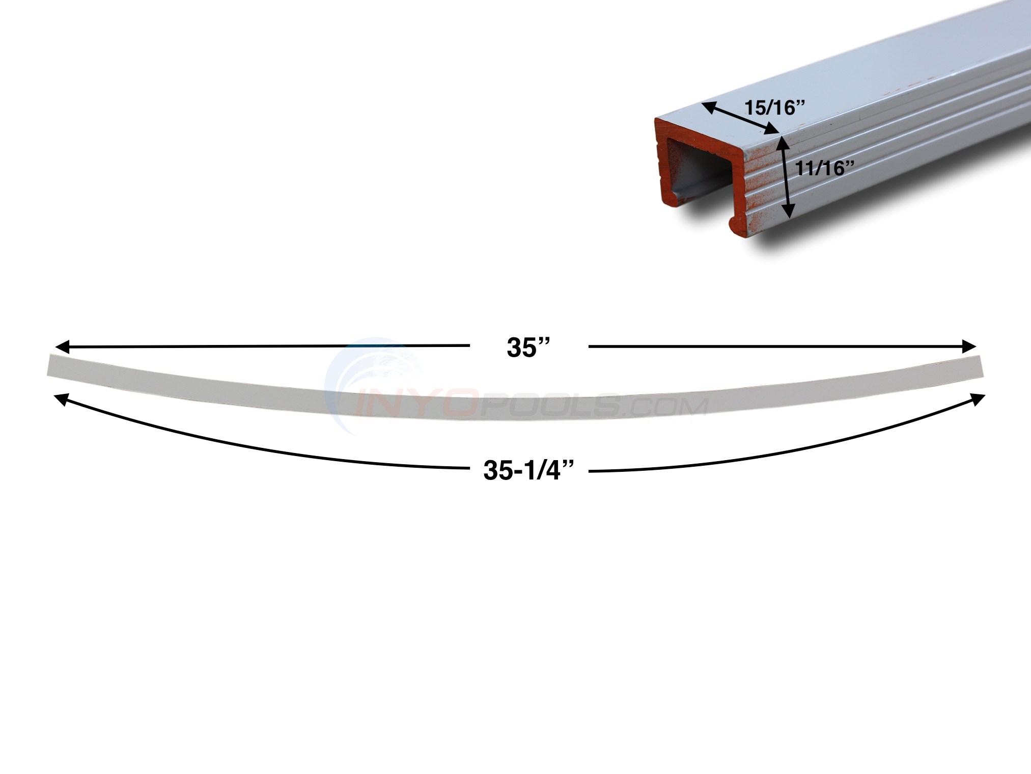 Top Track/Stabilizer for Transition/Corner fits Oasis, Bermuda Pools 35 ...