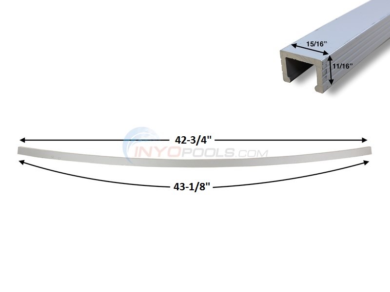Top Track/Stabilizer for 24' Oasis, Bermuda Pools (Dark Blue) 43-1/8 ...