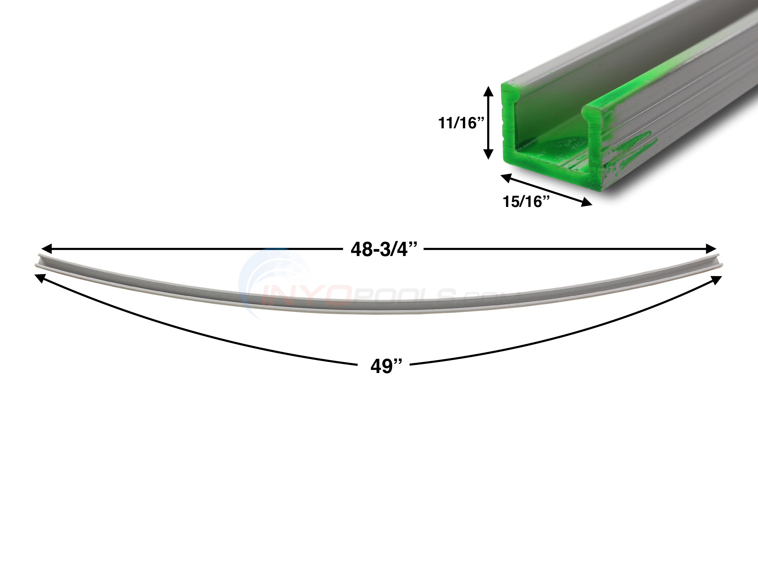 Top Track/Stabilizer fits 27' Round Oasis/Bermuda Pools (Flour Green ...