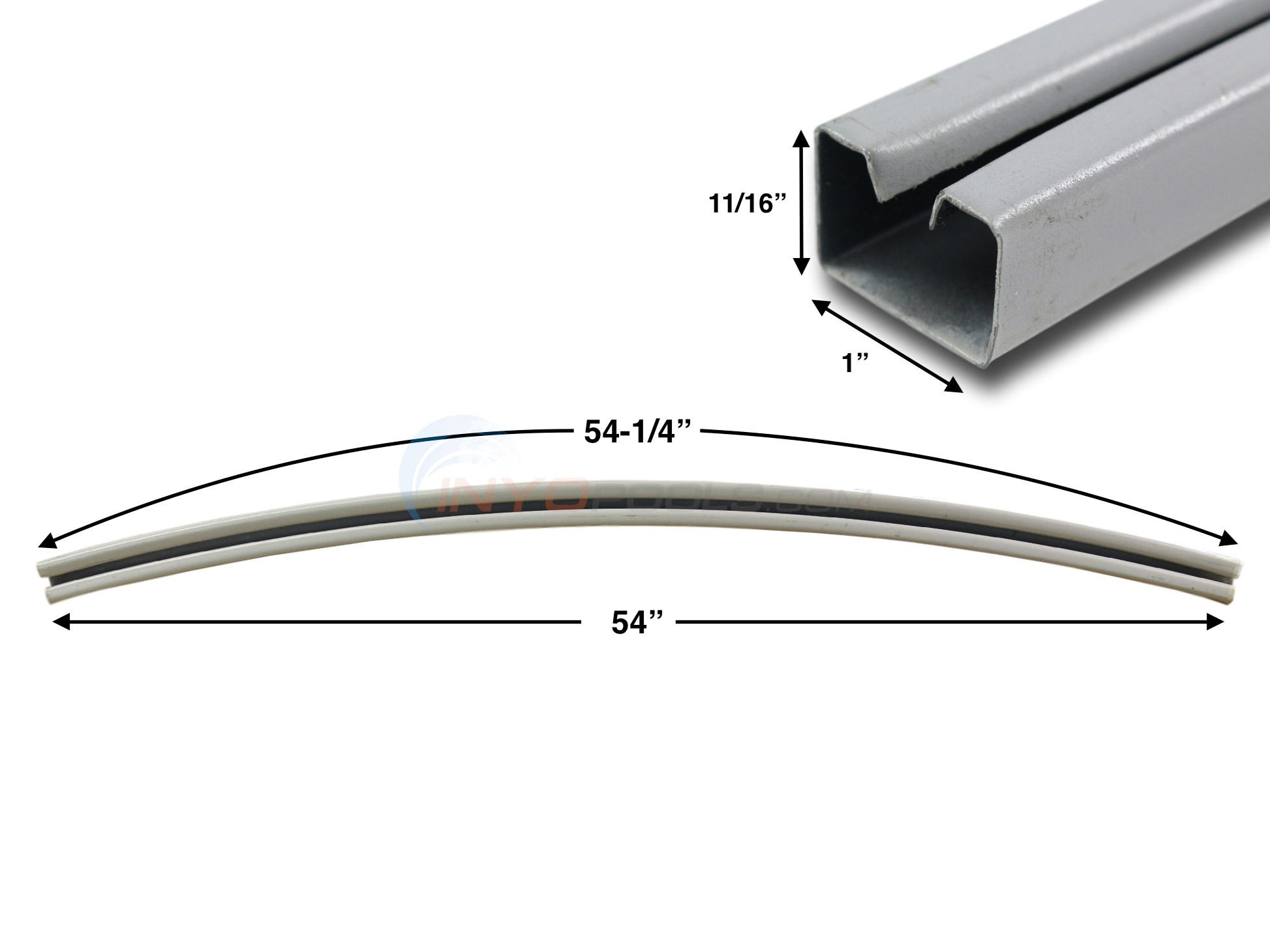 Wilbar Bottom Rail Steel 54-1/2" (Single) - 38743 - INYOPools.com