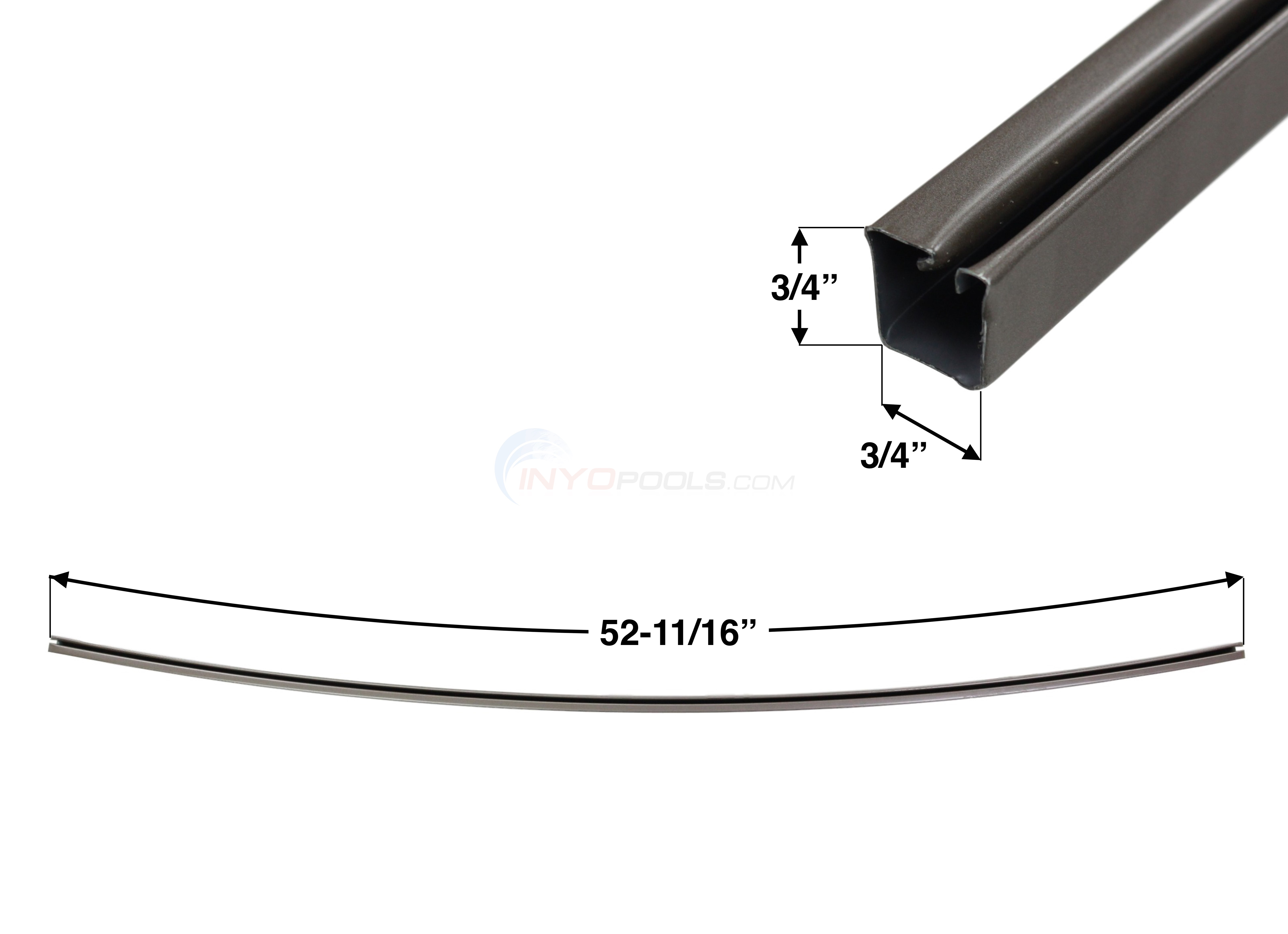 Wall Channel Omega Textured Steel 24'D 56-1/8" (4-PACK) - INYOPools.com