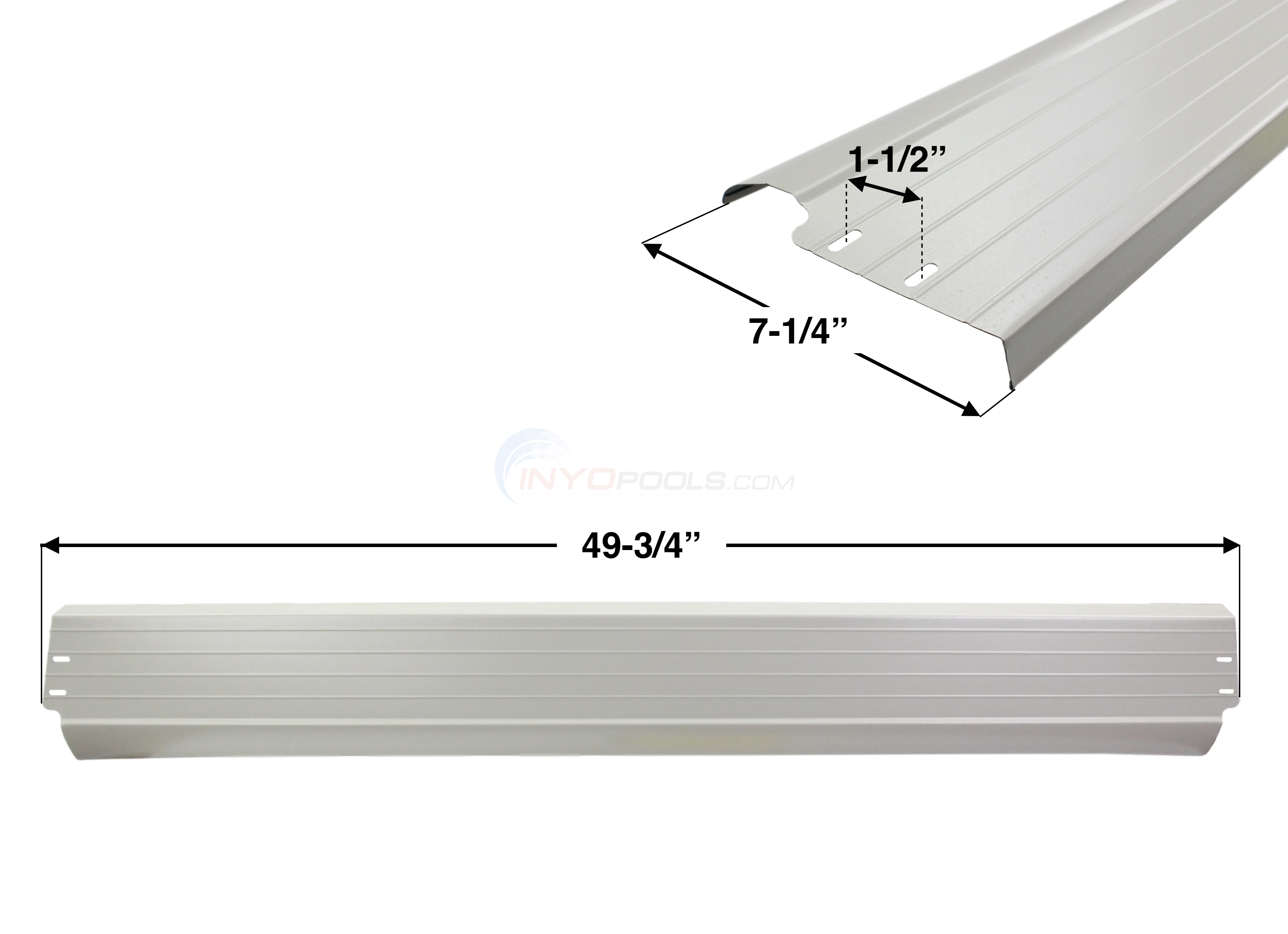 Wilbar Trendium Top Ledge, Steel, 7-1/4" x 49-3/4", Sand Texture, for ...