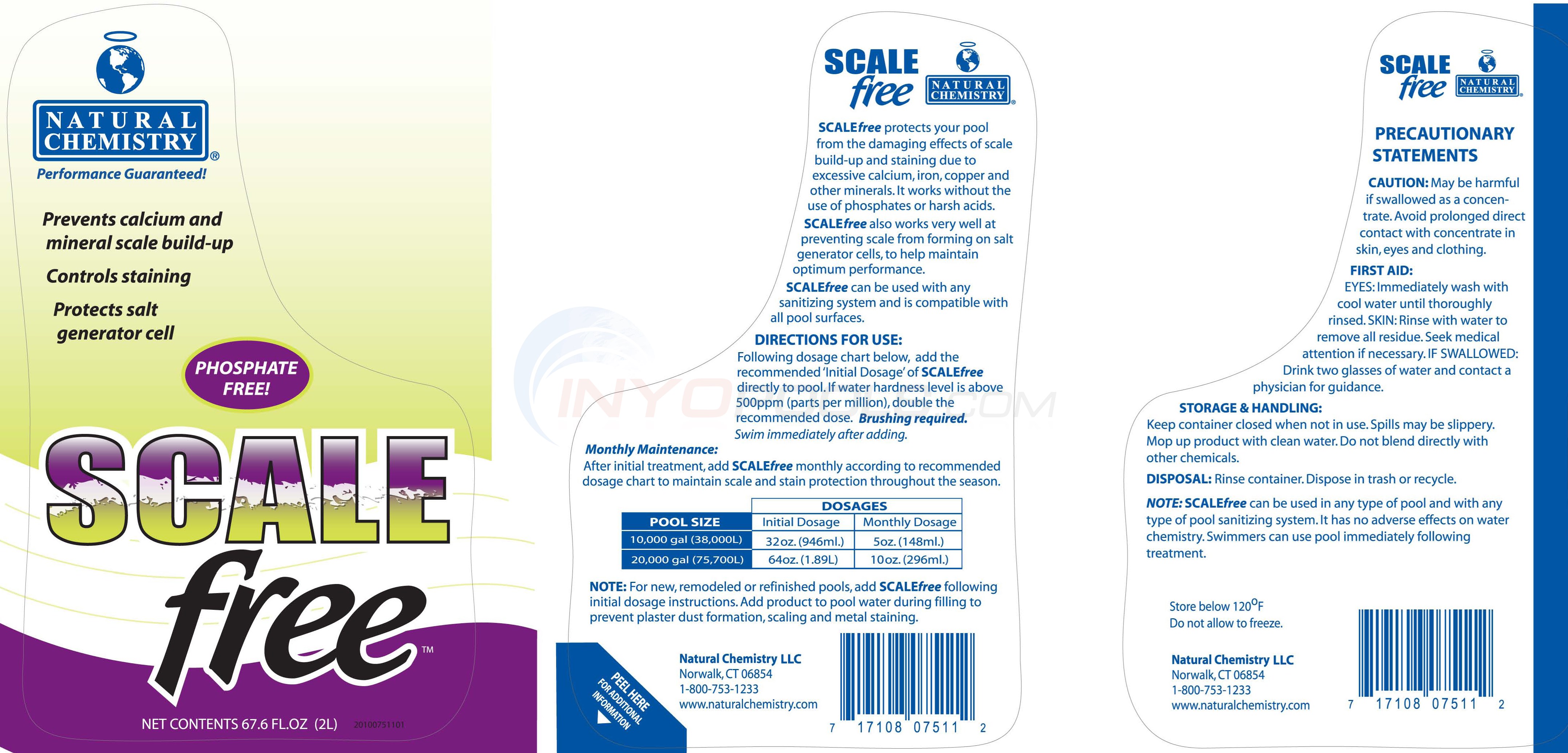Natural Chemistry Scale Free, 2L - 07511 - INYOPools.com