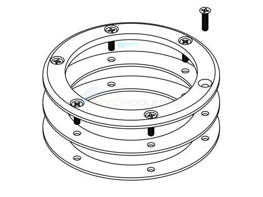 Brilliant Wonders 4" Pool Bubbler Installation kit for Vinyl or ...