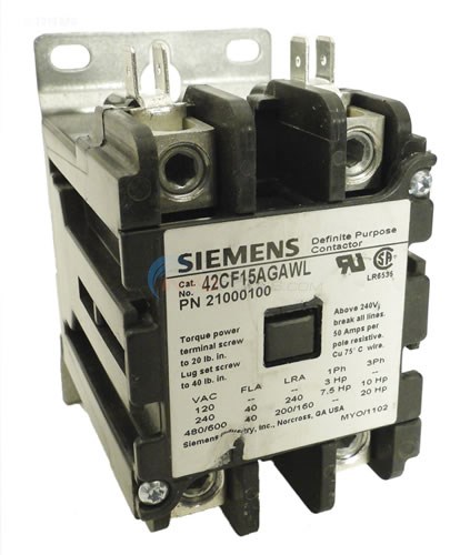 Coates Heater Co. Contactor, 3 Pole, 50a, 208 Coil (3pc-240 ...