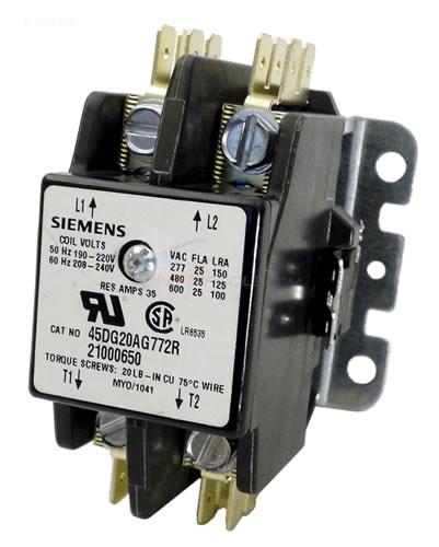 Contactor, Double Pole, 35a, 240v Coil (21000650) - INYOPools.com