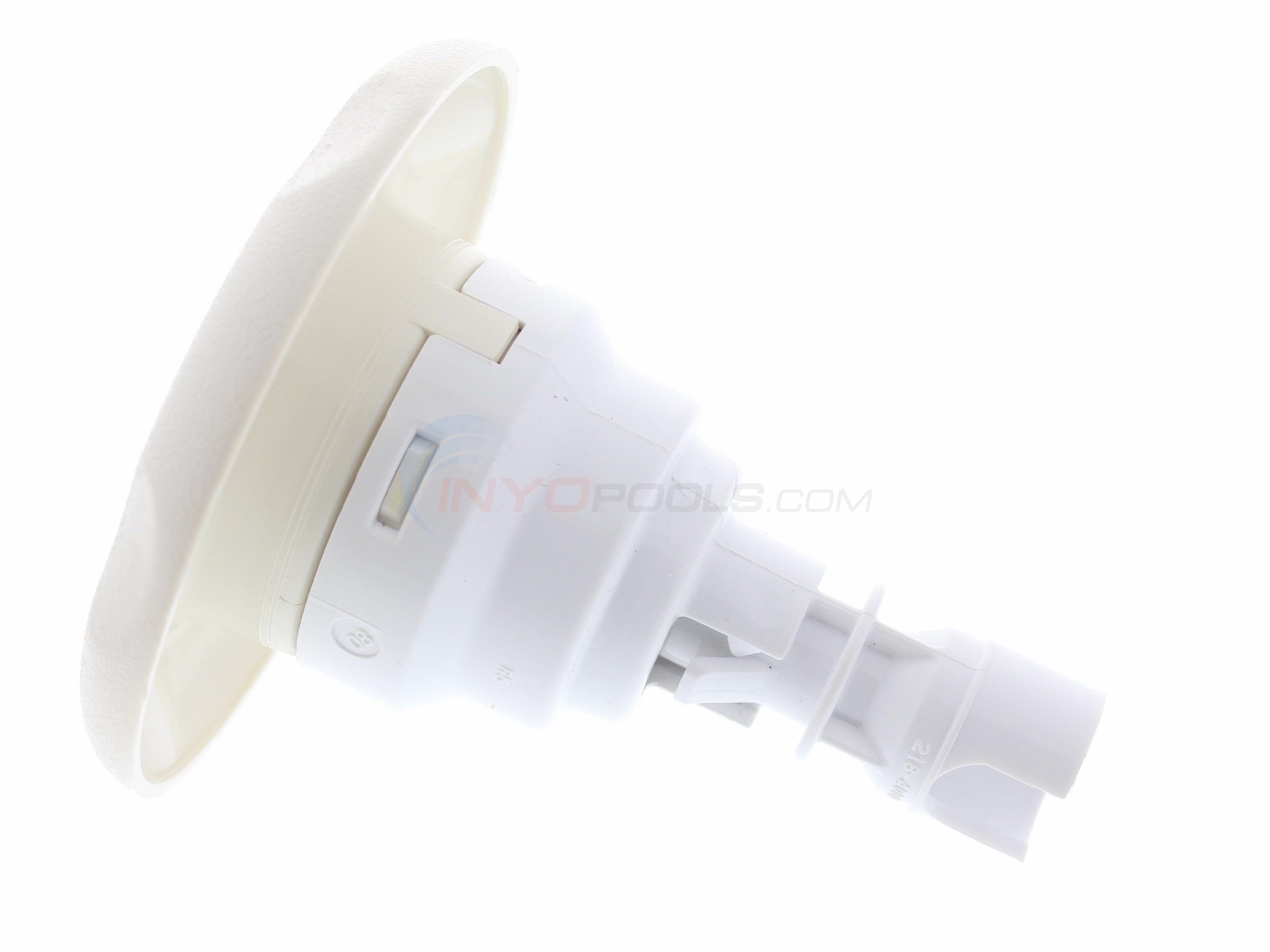 Adjustable Poly Storm Jet Twin Roto 4" Textured Scallop Snap-In White ...