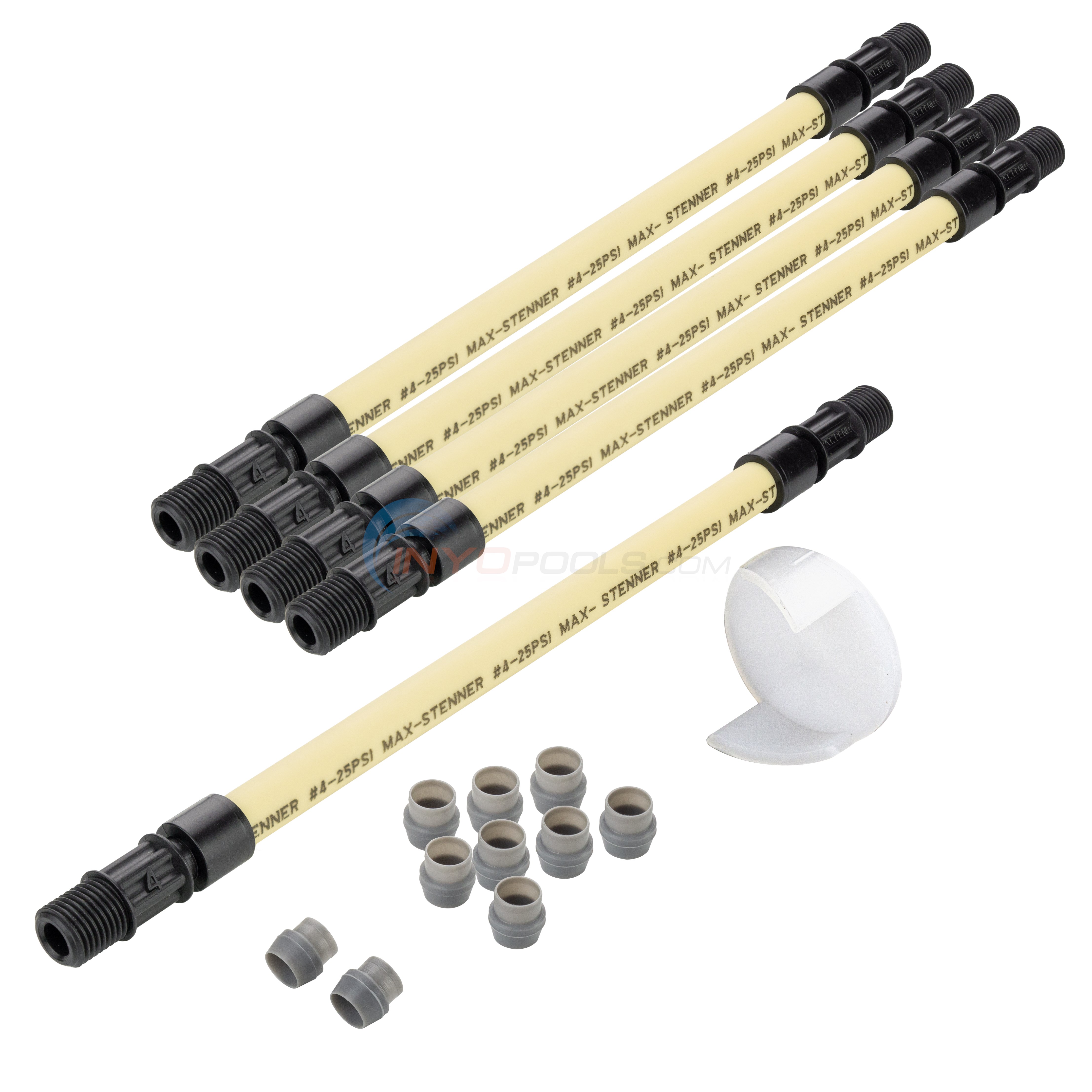 Stenner #4 Pump Tube Assembly w/Ends 45-4 (pkg 5) (mccp204) - INYOPools.com