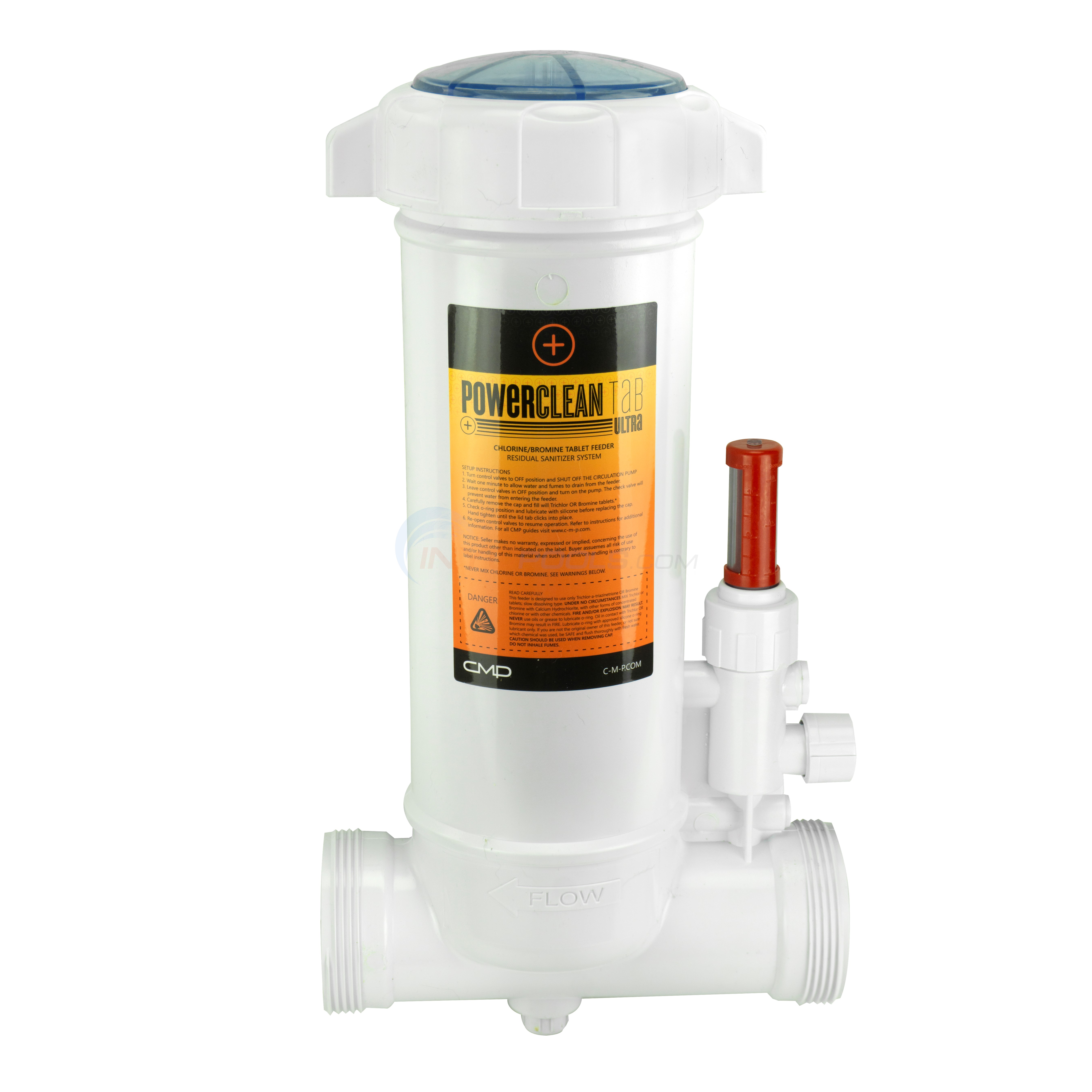 CMP Powerclean Ultra In-Line Chlorinator, 5Lbs Capacity, Clear Plastic ...