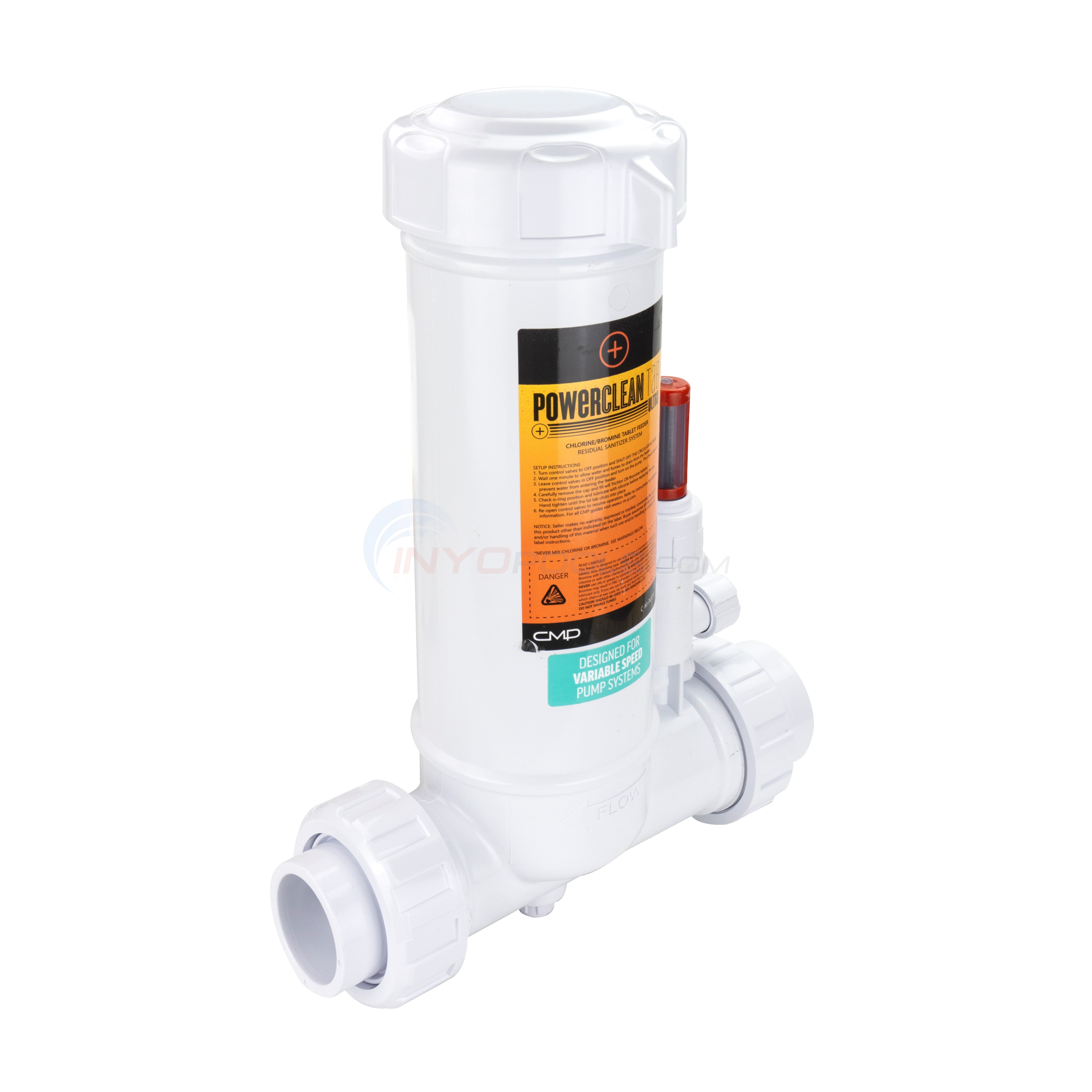 CMP POWERclean Ultra In-Line Chlorinator, 5Lbs. Capacity, White Lid ...