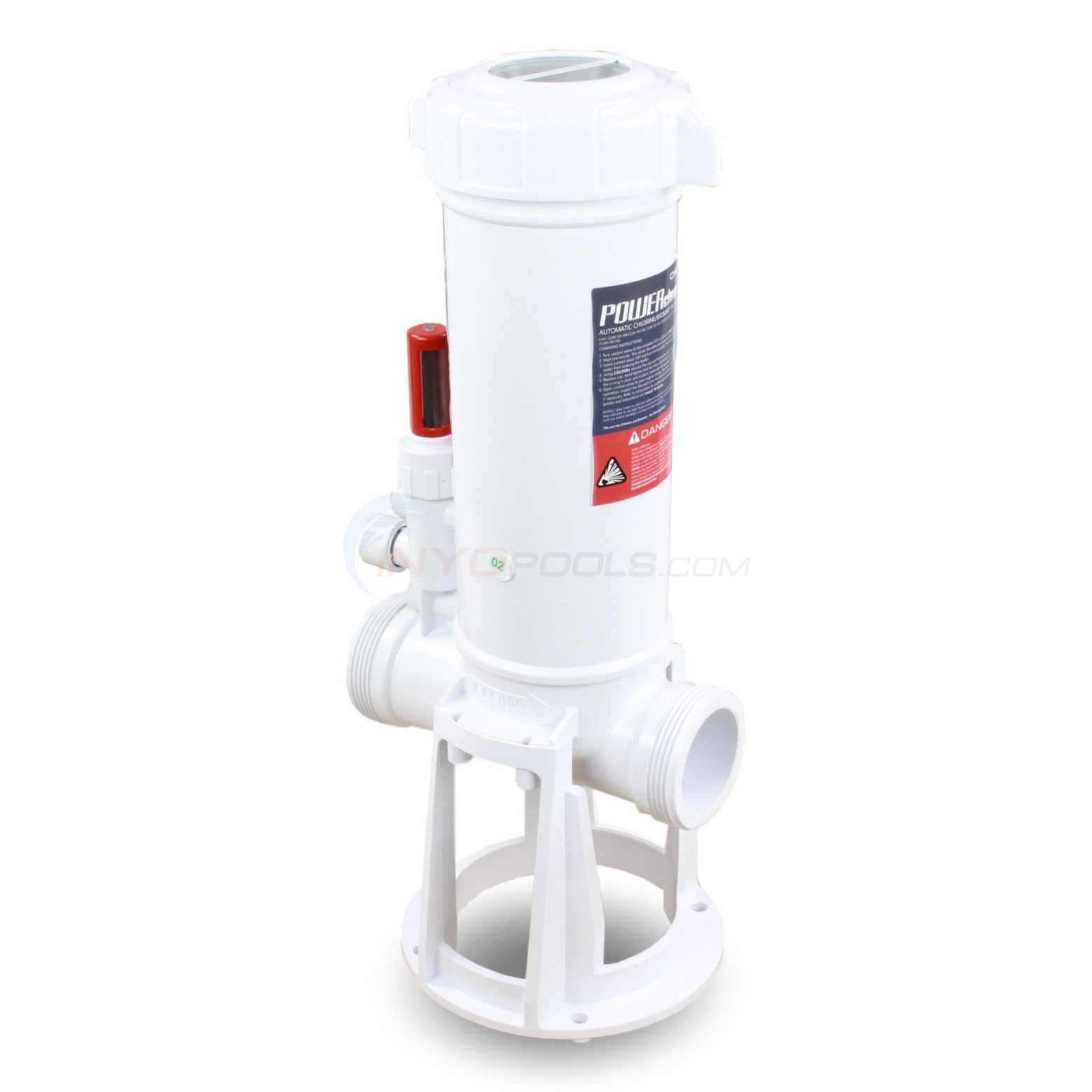 PowerClean In-Line Chlorinator with Base - Clear Glass Lid - INYOPools.com