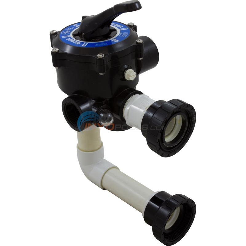 Waterco Side Mount Multiport Valve 1-1/2",W/2"Connections - INYOPools.com