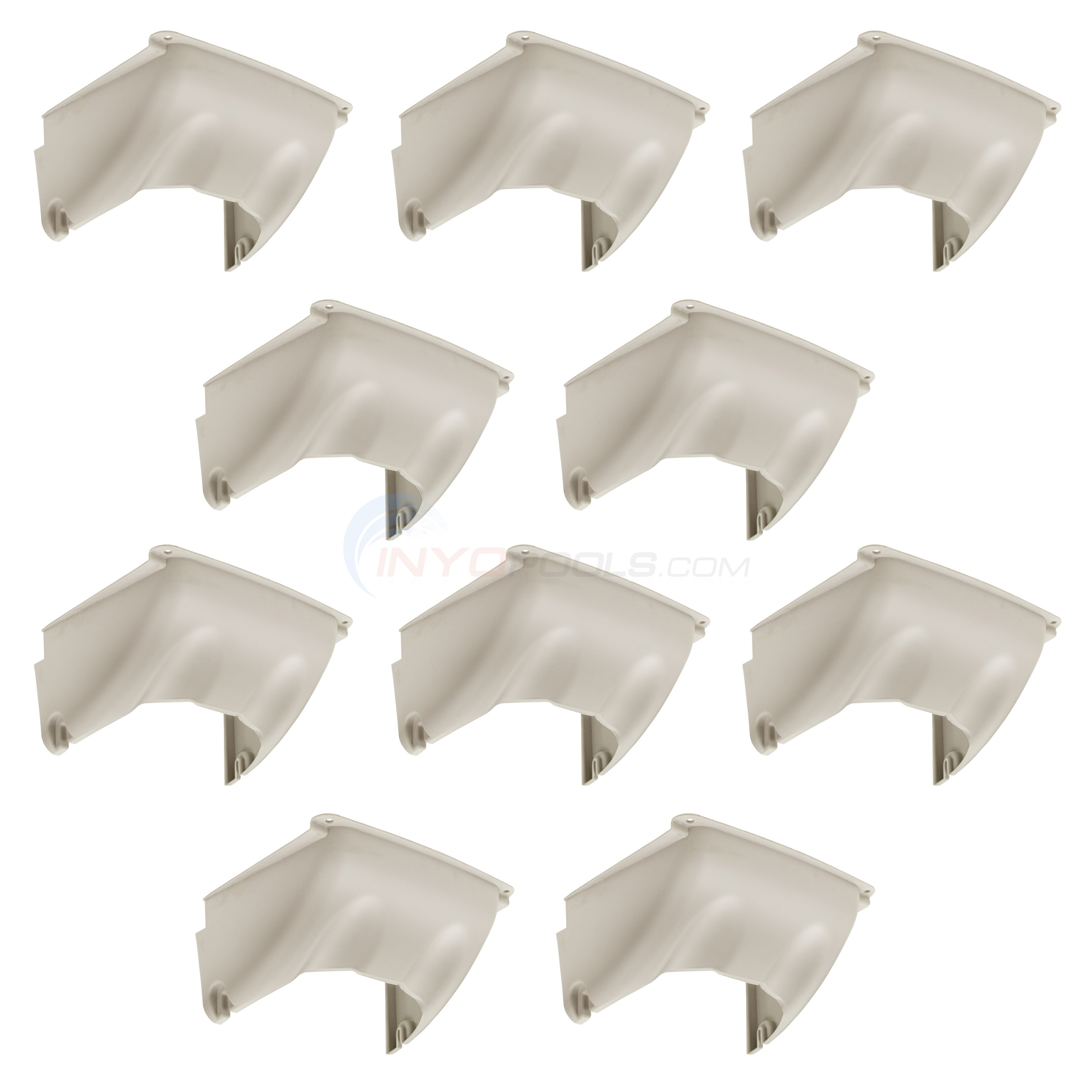 Wilbar Top Cap Curved Side Support Champagne (10-PACK) - INYOPools.com