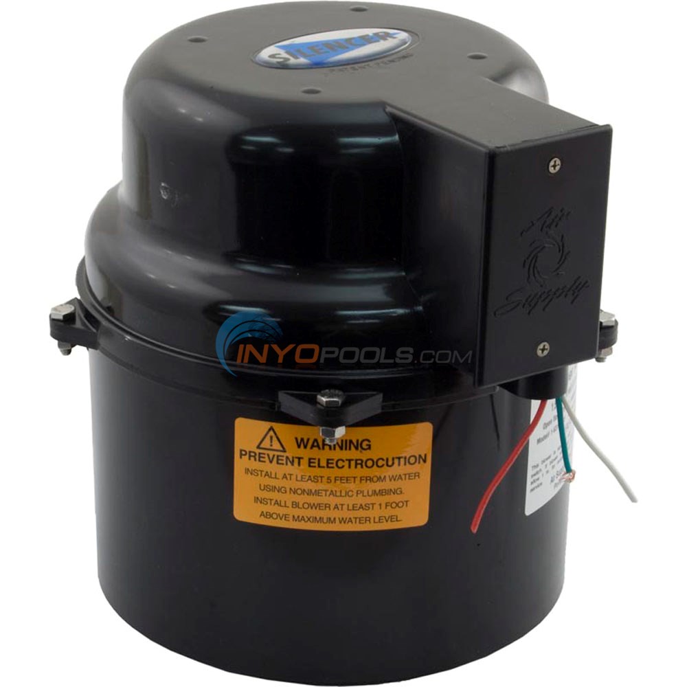 Silencer Spa Blower 1 1/2 HP 240 V 4.5 Amp Hardwire - INYOPools.com