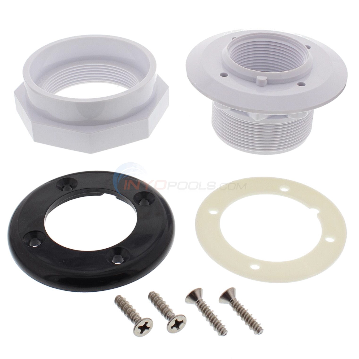 Pentair Return Inlet Fitting, Vinyl - Black - 86205101 - INYOPools.com