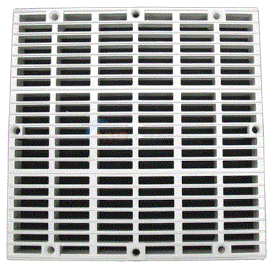 9" X 9" White, Square Grate - 640-4730V - INYOPools.com