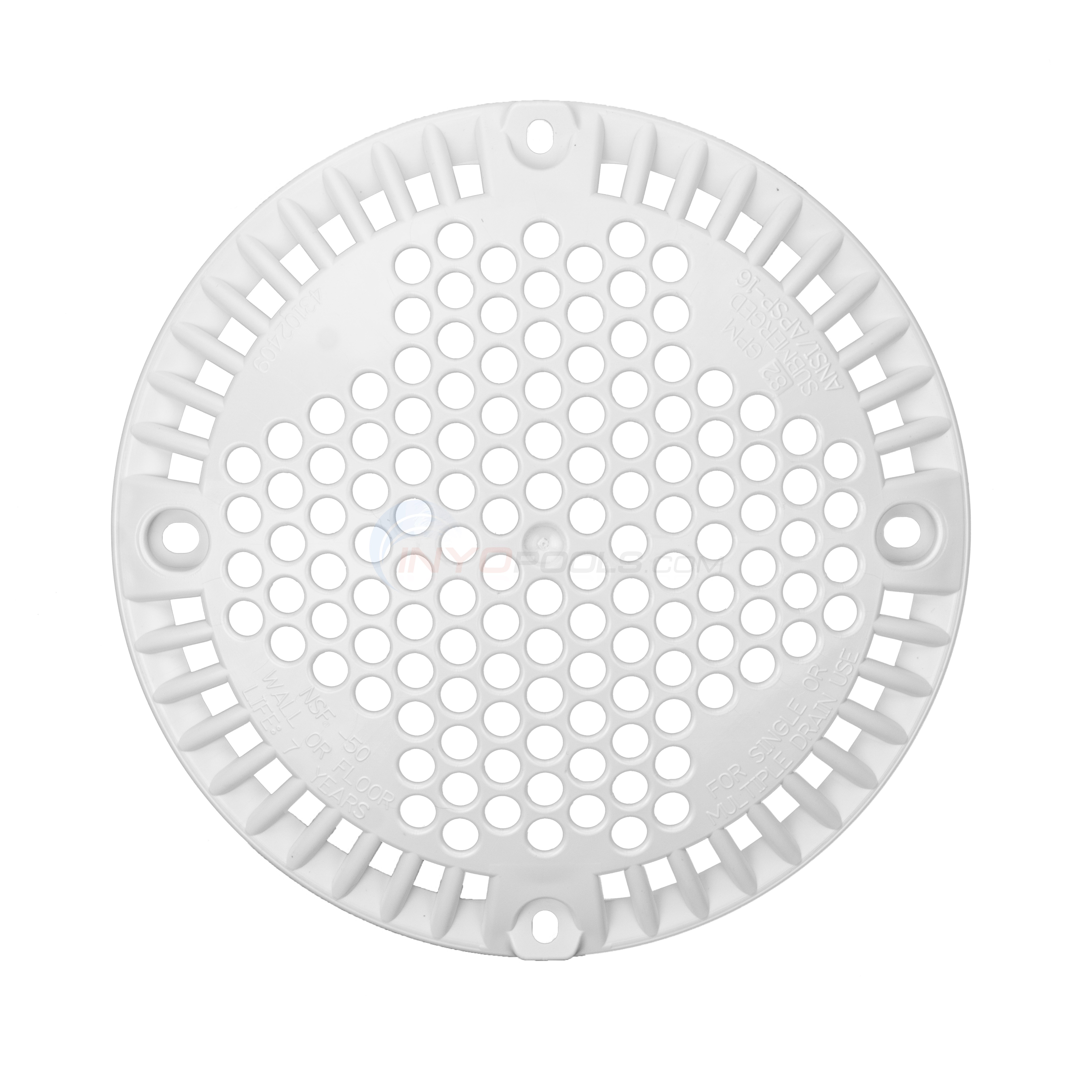 Jacuzzi Carvin Main Drain Cover Kit with Screws, VGB Compliant, White ...