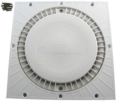 Low Profile Av Cover, 9 X 9 Sq, White, Ansi Ok (lprfs9101) - INYOPools.com