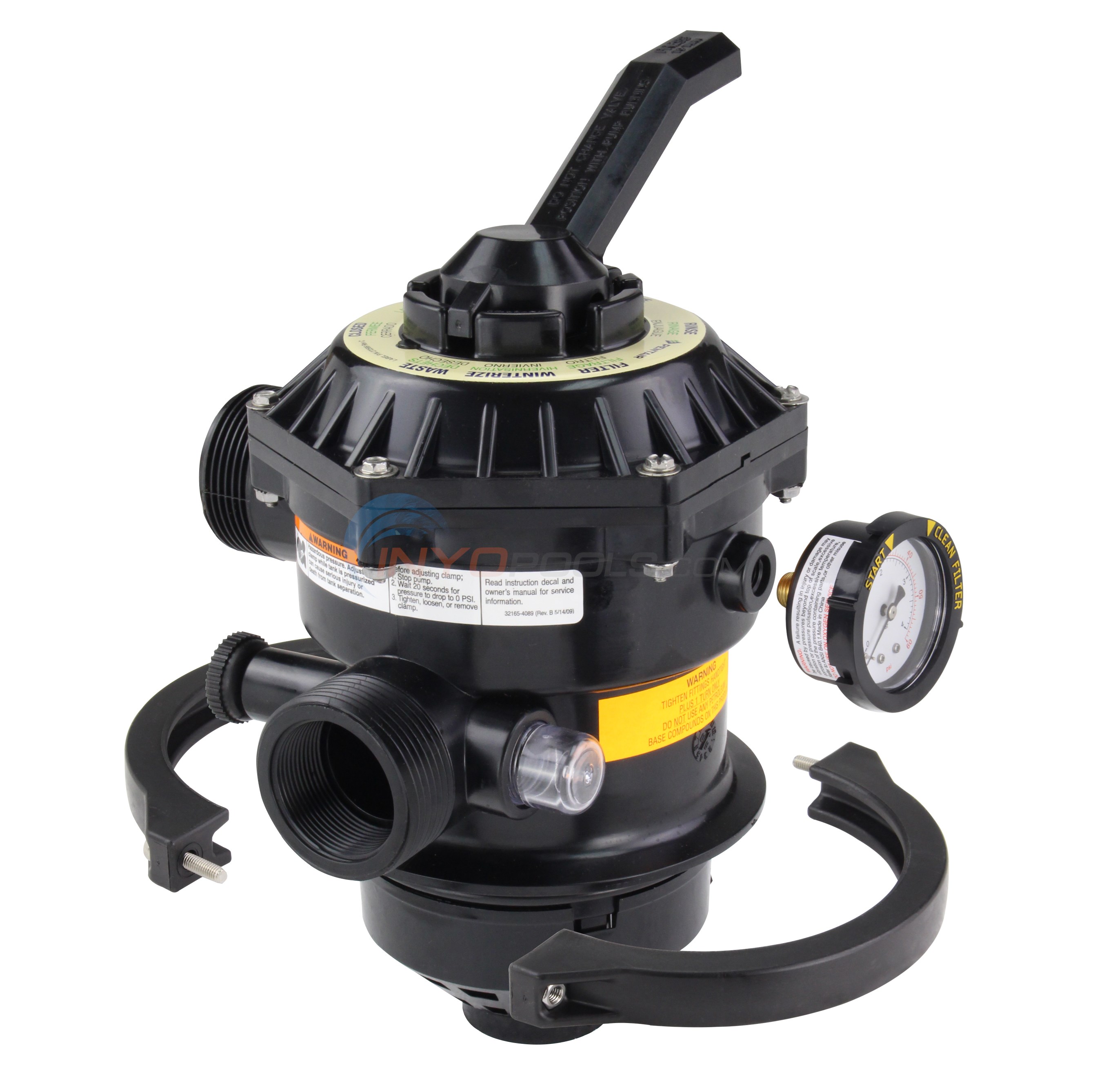 Pentair Top Mount Valve 6 Pos 1-1/2" Flanged - 262506 - INYOPools.com