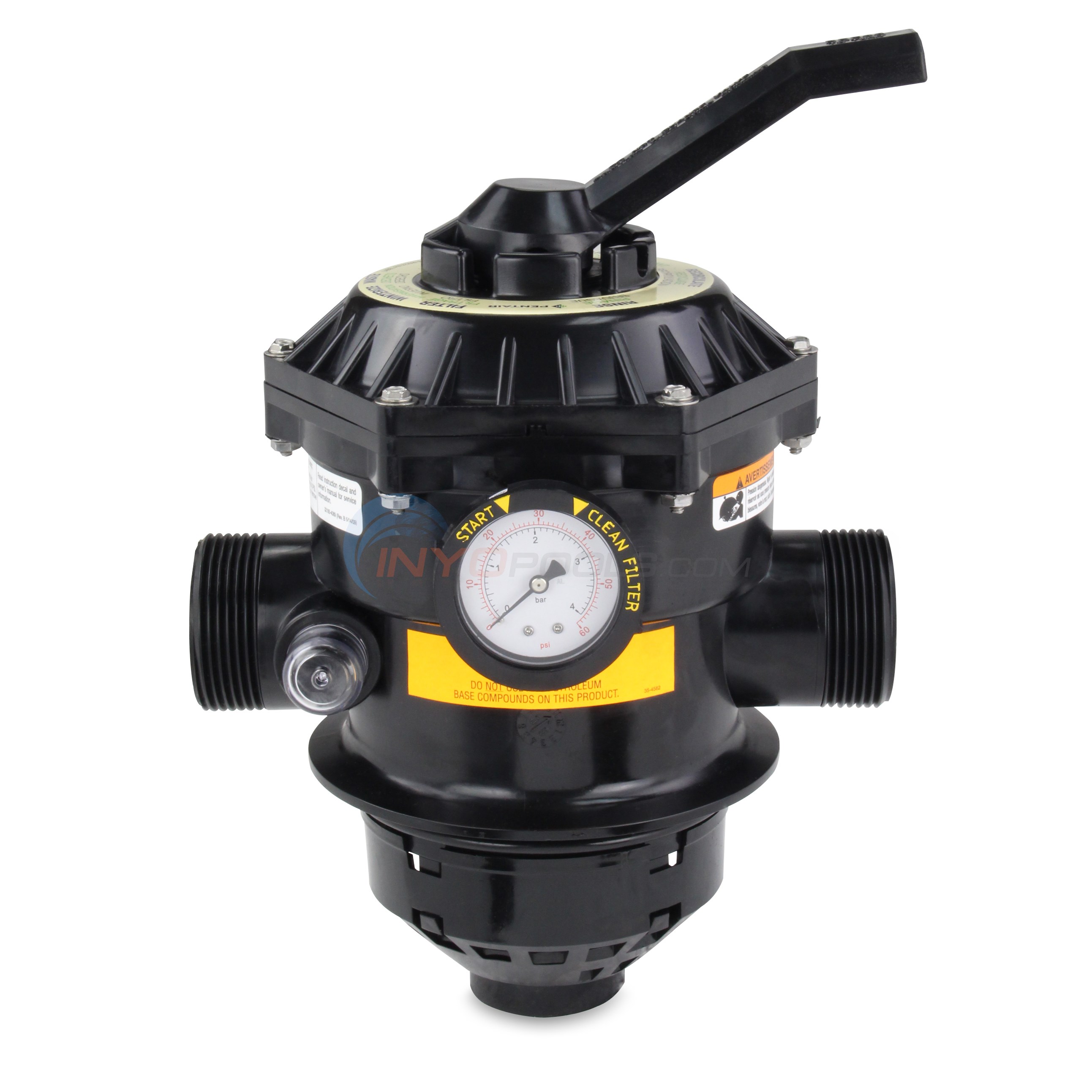 Pentair Top Mount Valve 6 Pos 1-1/2" Flanged - 262506 - INYOPools.com