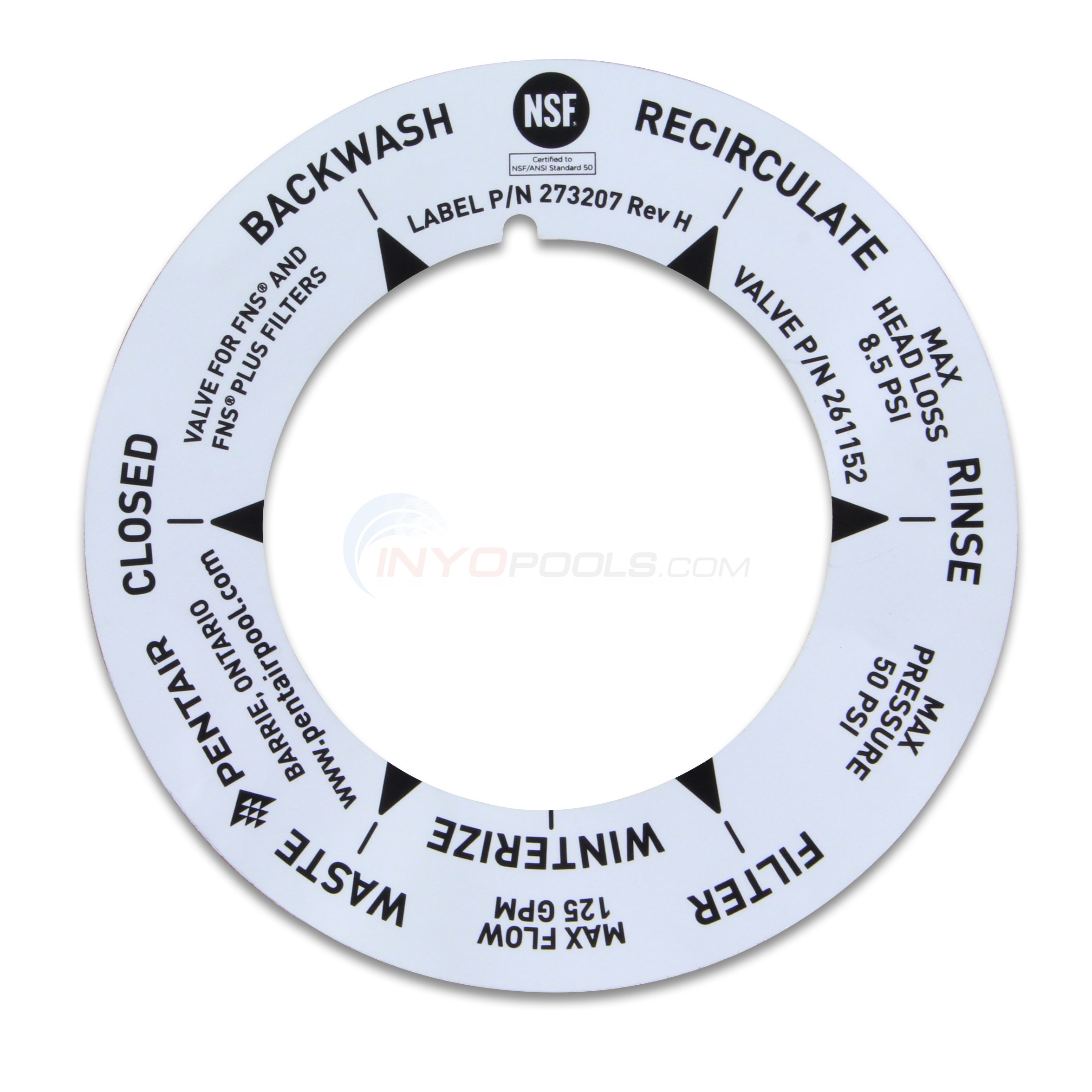 Pentair Label Only, 2" De Sm-20-2/sm2-pp2 (273207) - INYOPools.com