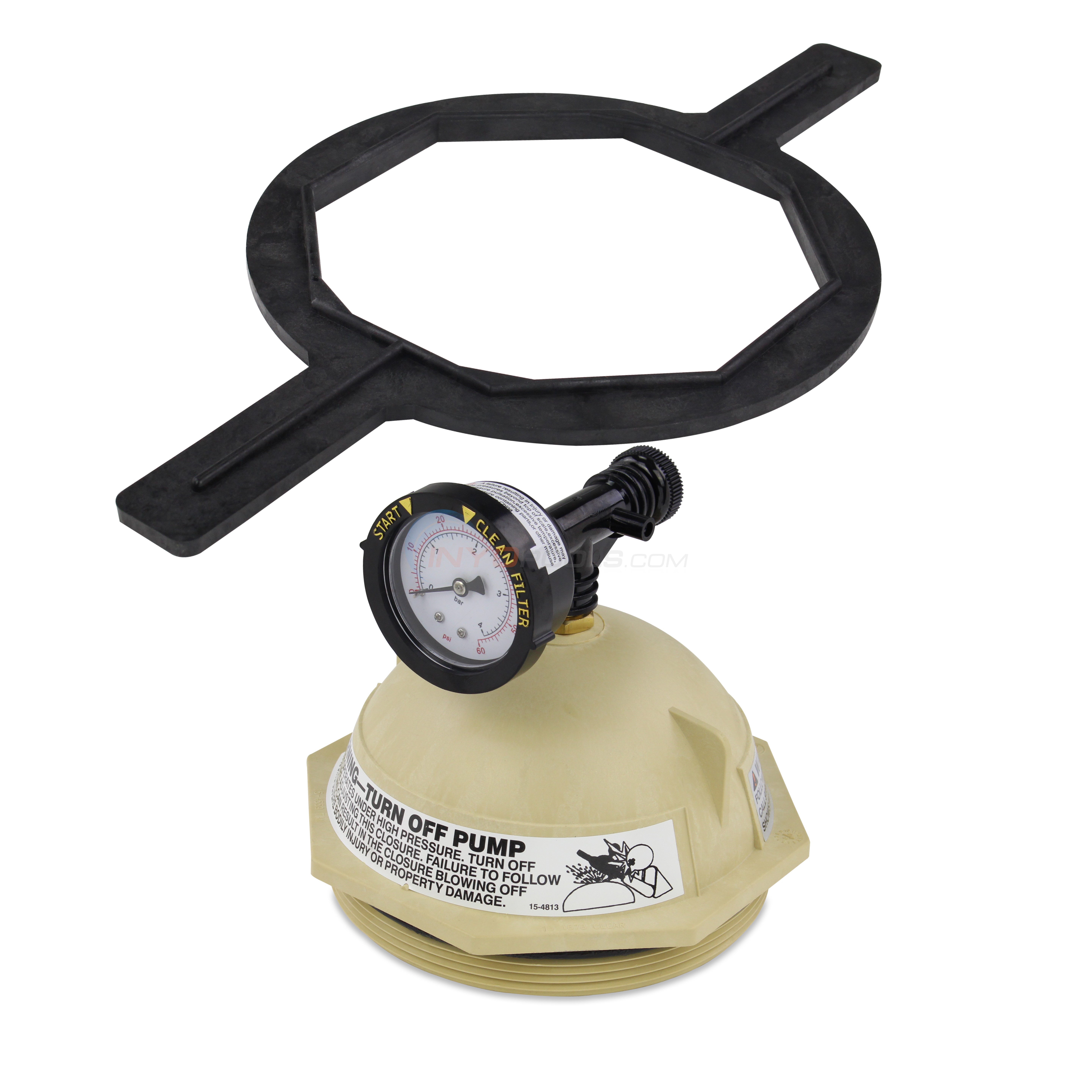 Pentair 6" Triton II V-Thread Closure Kit, Tan - 154697 - INYOPools.com